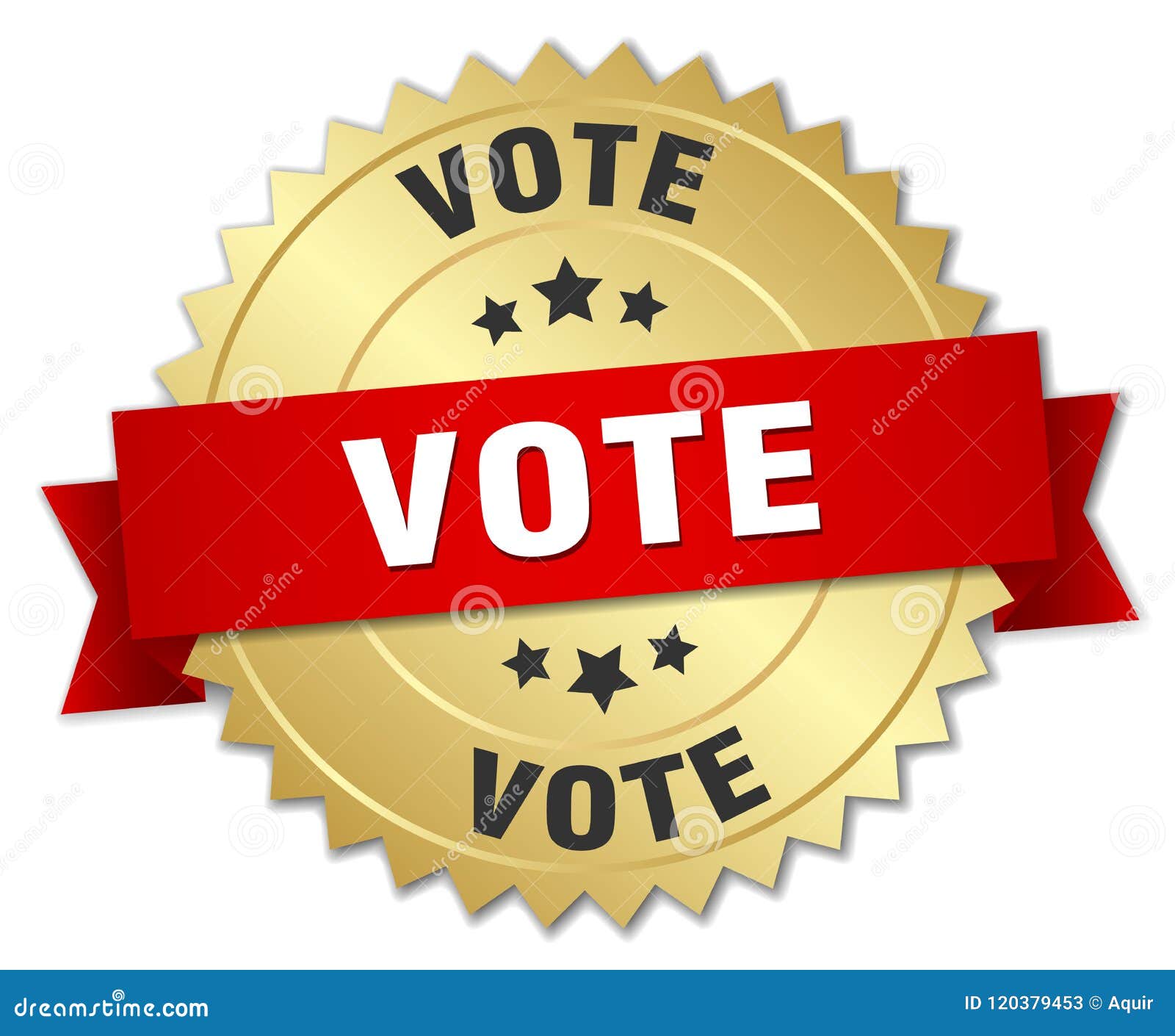 Vote Box And Gold Coin Isolated On White Background 3D Illustration ...