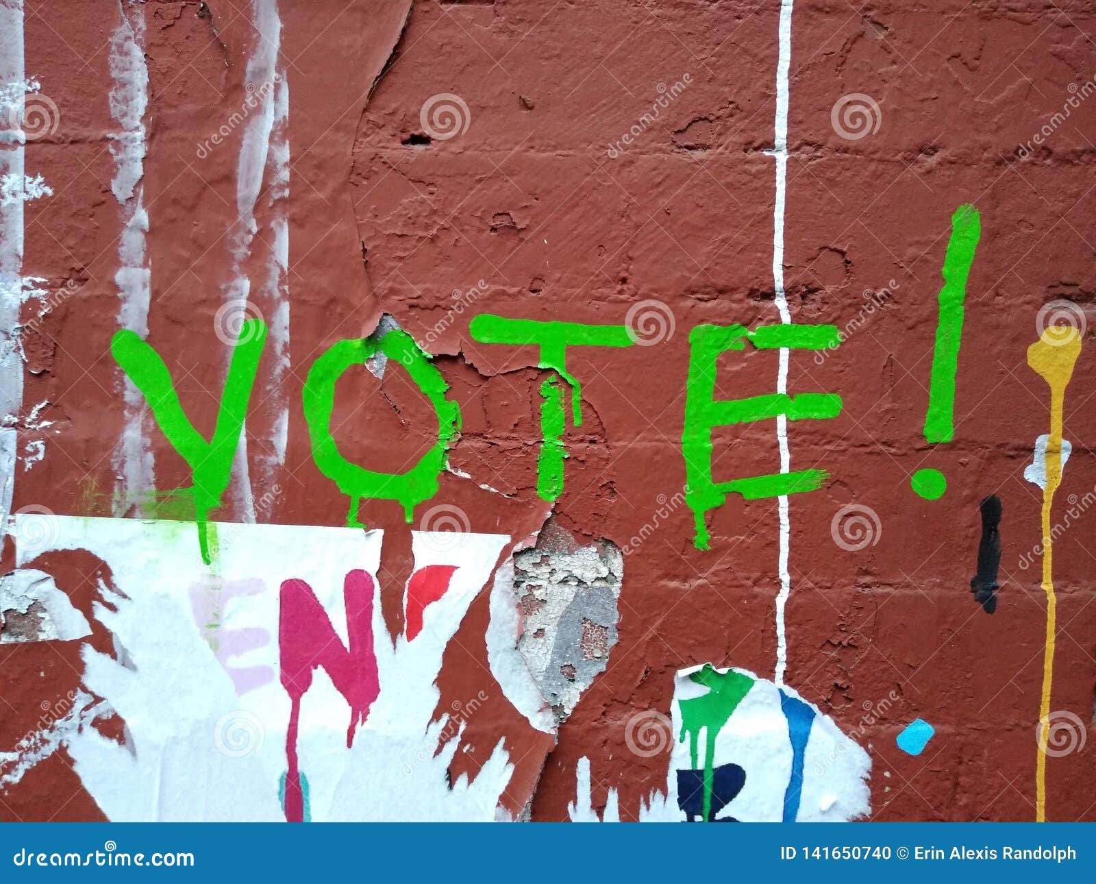 Vote, Graffiti, NYC, NY, USA Editorial Image - Image of democrats ...