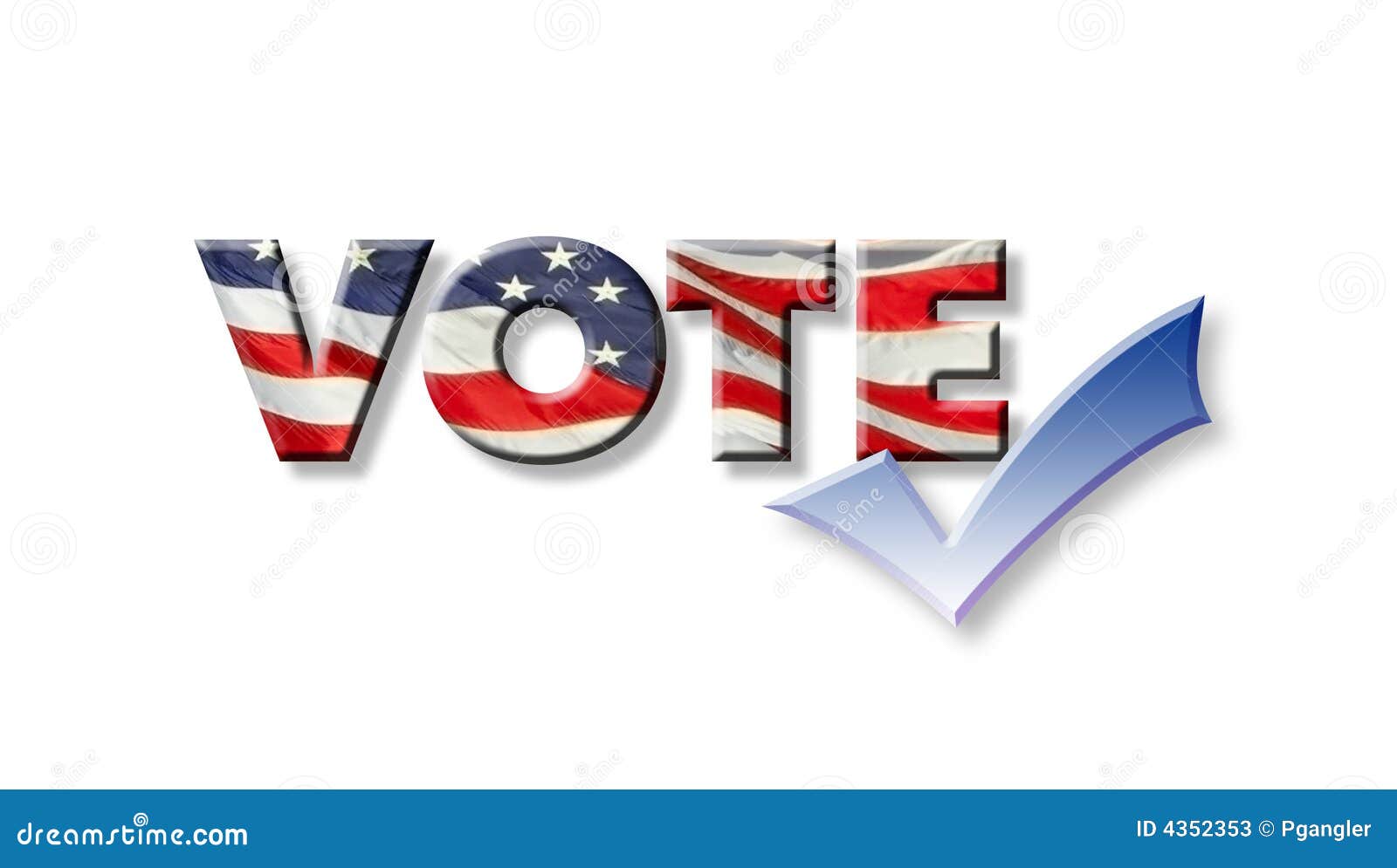 Vote Graphic with Checkmark Stock Illustration - Illustration of caucus ...