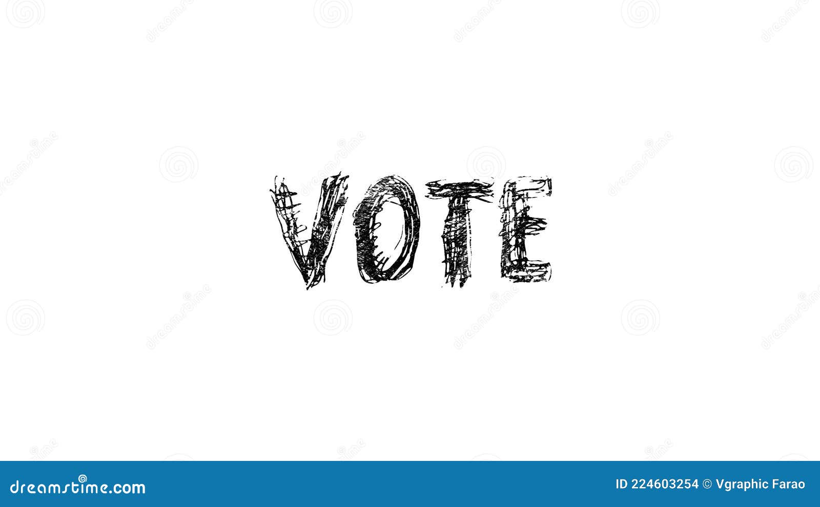 Vote Hand Draw Lettering Calligraphy. Animation of Doodled. Motion ...