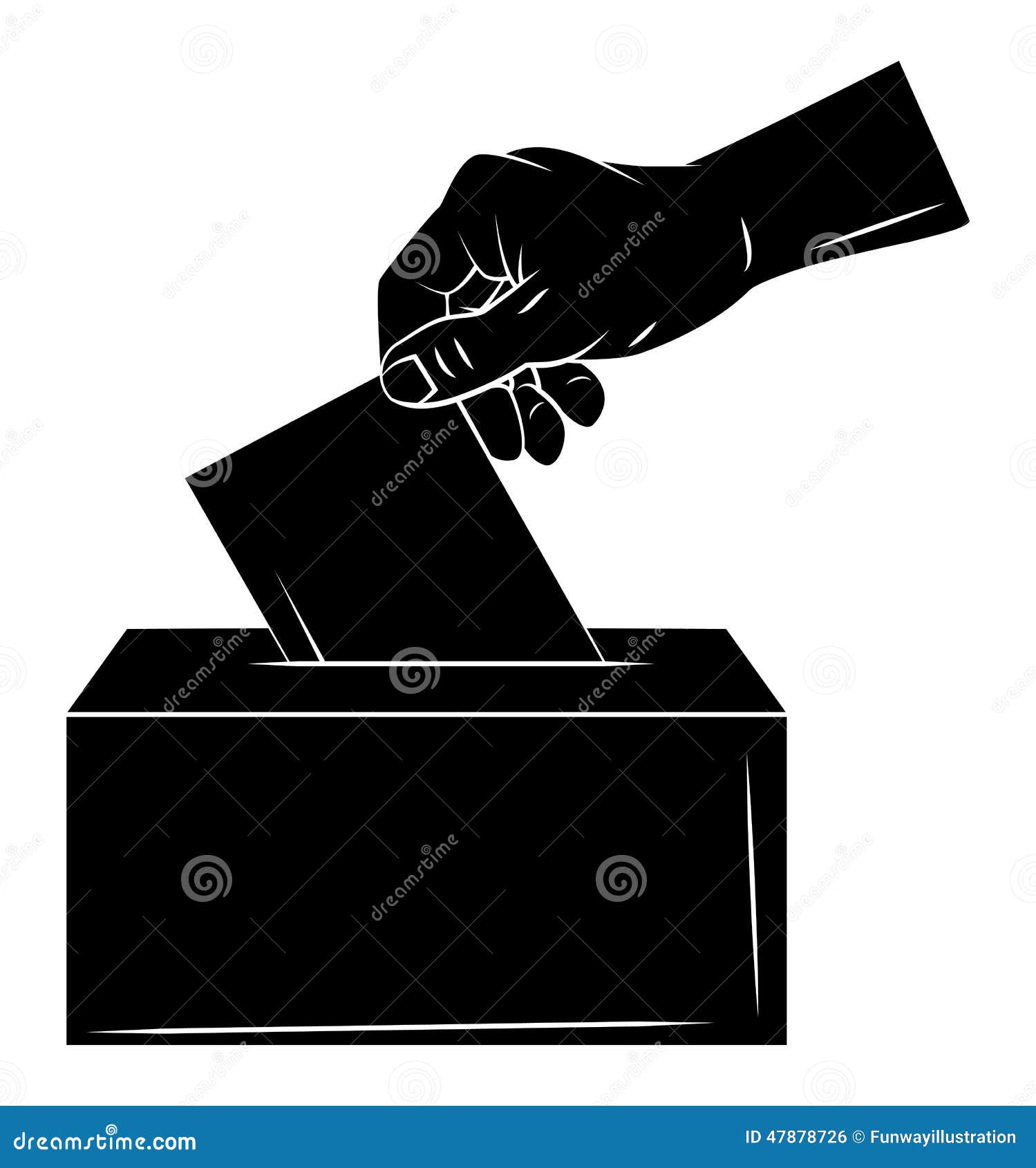 Vote Hand stock vector. Illustration of clip, graphic - 47878726