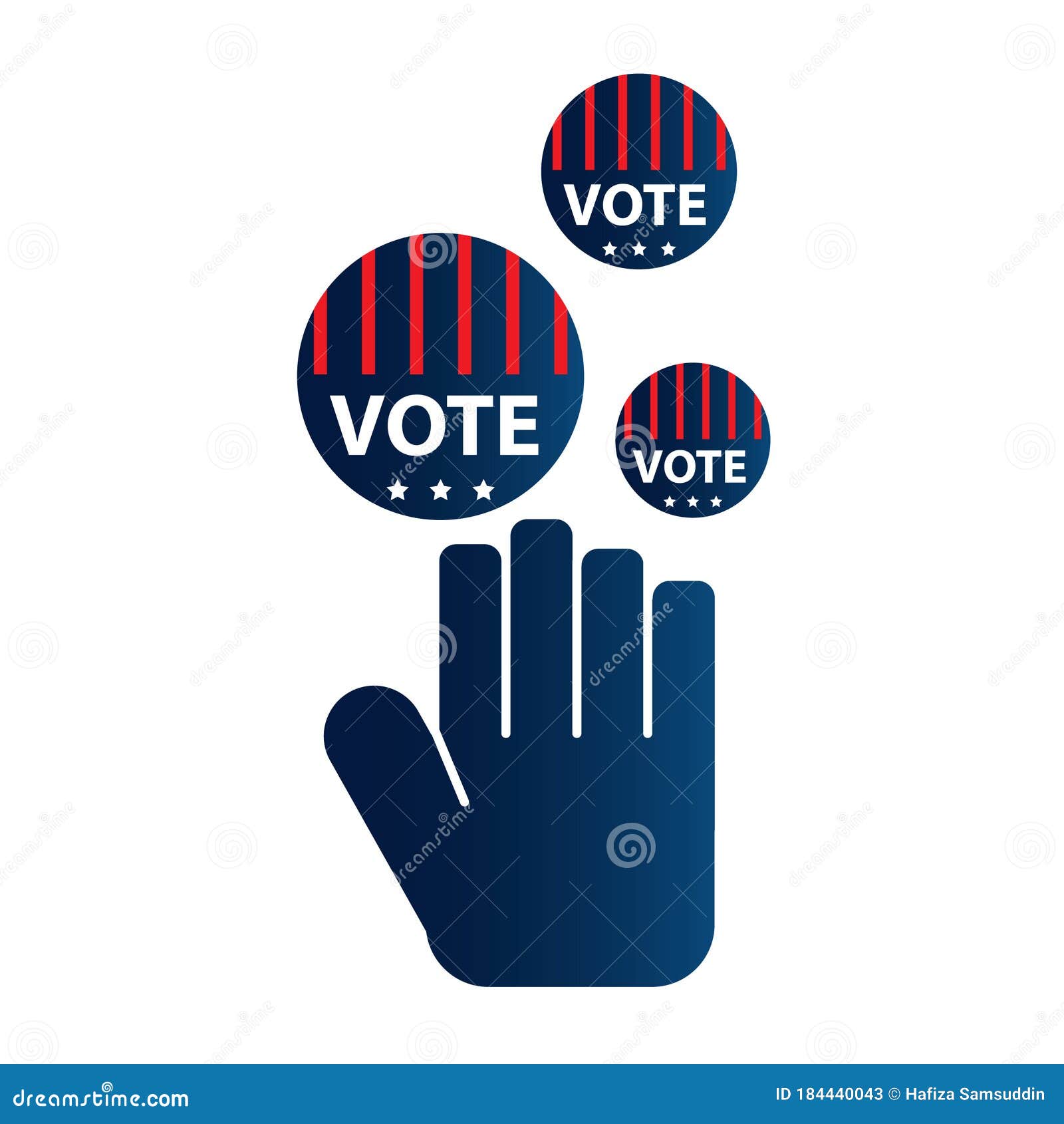 A Vote with Hand Illustration. Stock Illustration - Illustration of ...