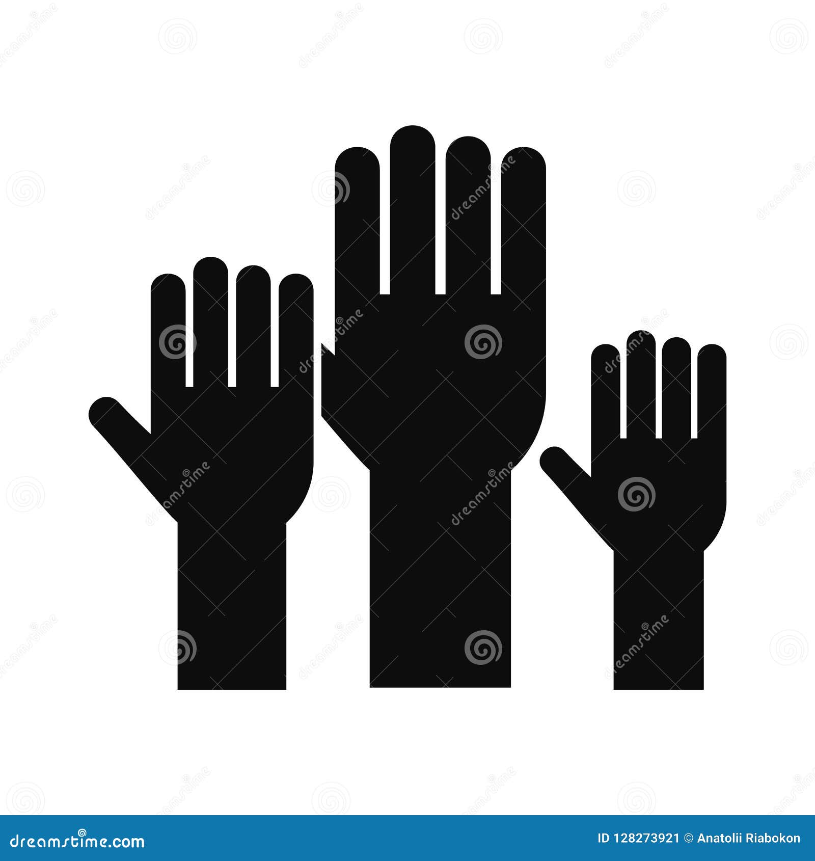 Vote Hands Icon, Simple Style Stock Vector - Illustration of learning ...