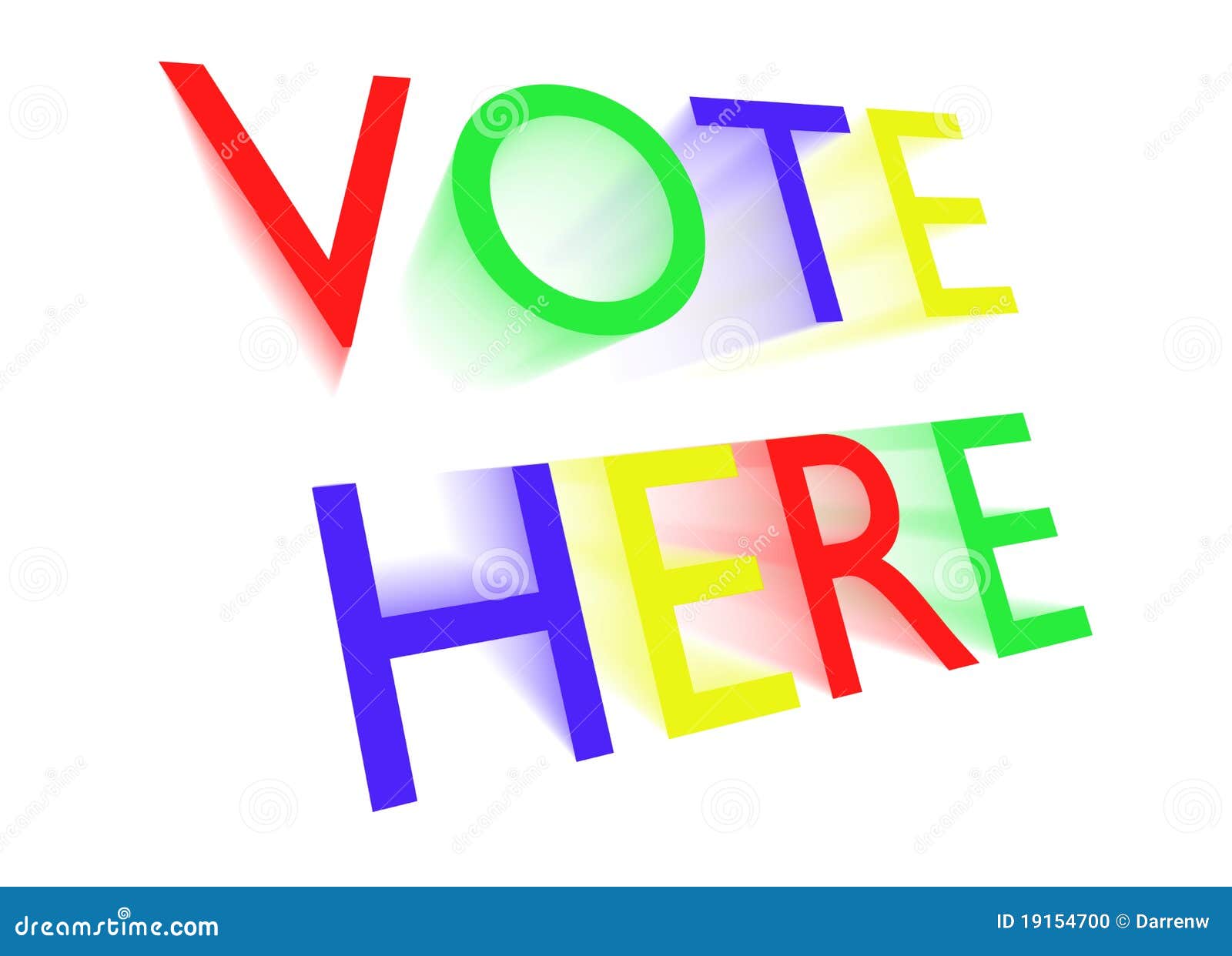 Vote here stock illustration. Illustration of illustrations - 19154700