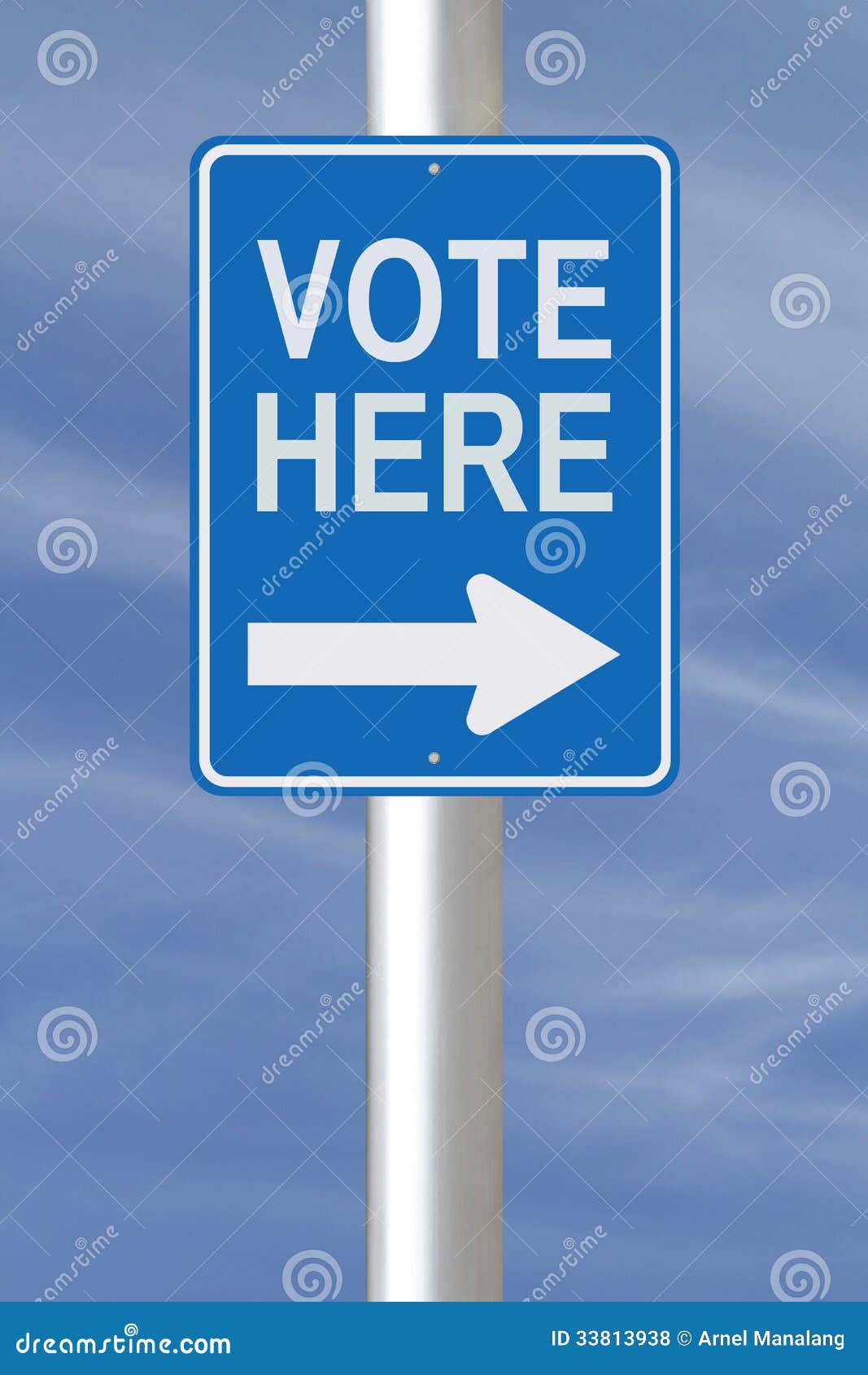 Vote Here stock photo. Image of vote, street, blue, political - 33813938