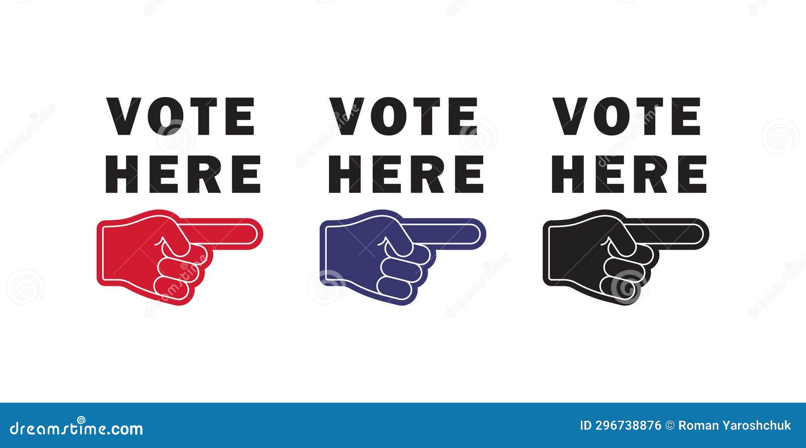 Vote Here Pointers. US Election and Voting. Voting in Election Stock ...