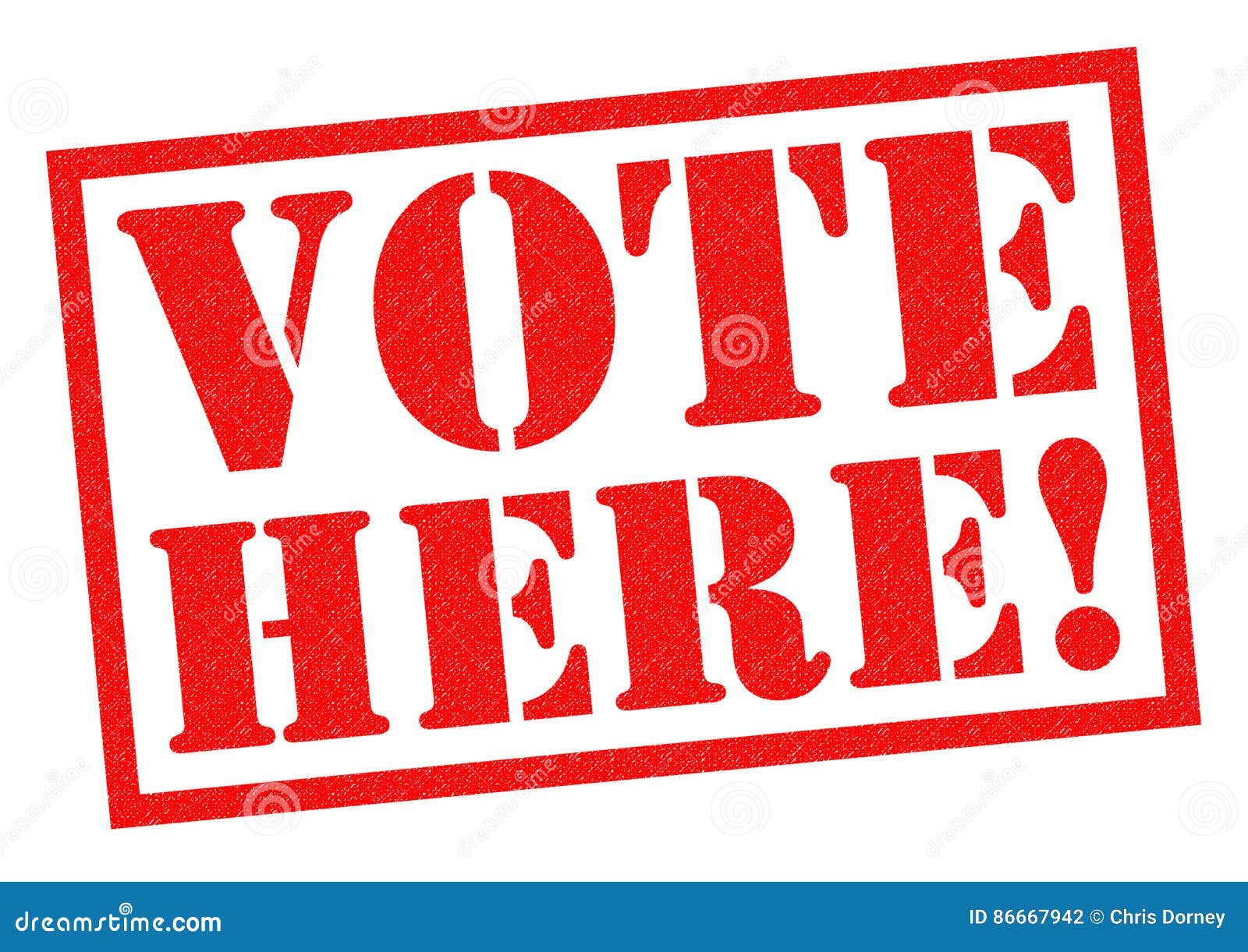 VOTE HERE! stock illustration. Illustration of marked - 86667942