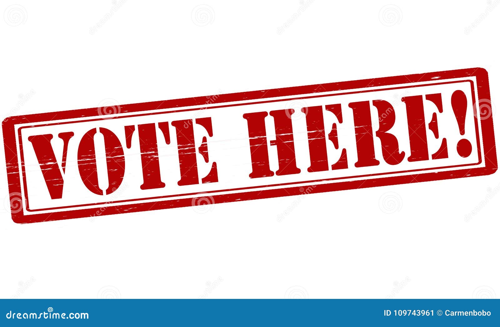 Vote here stock illustration. Illustration of symbol - 109743961