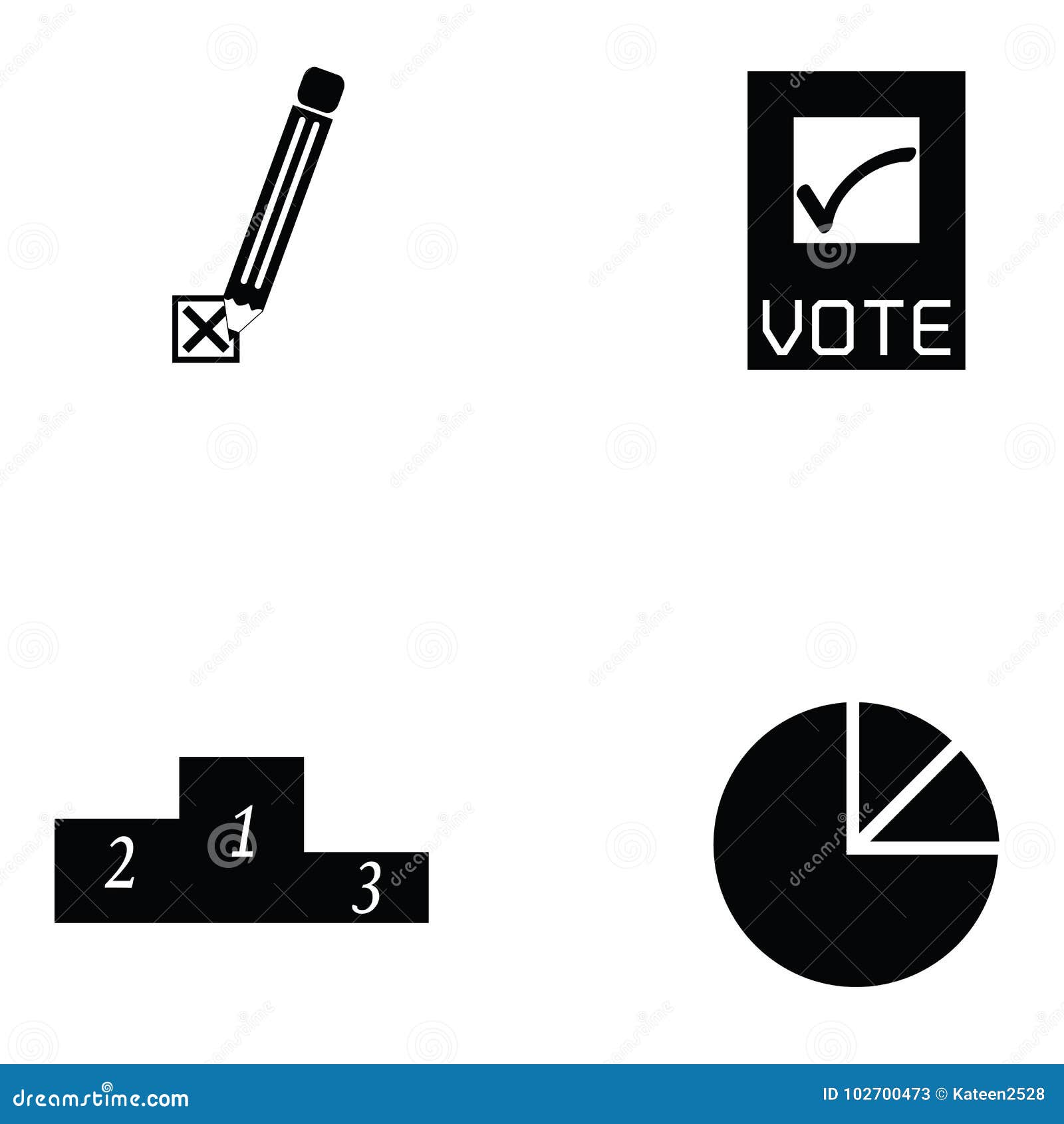 Vote icon set stock vector. Illustration of person, icon - 102700473
