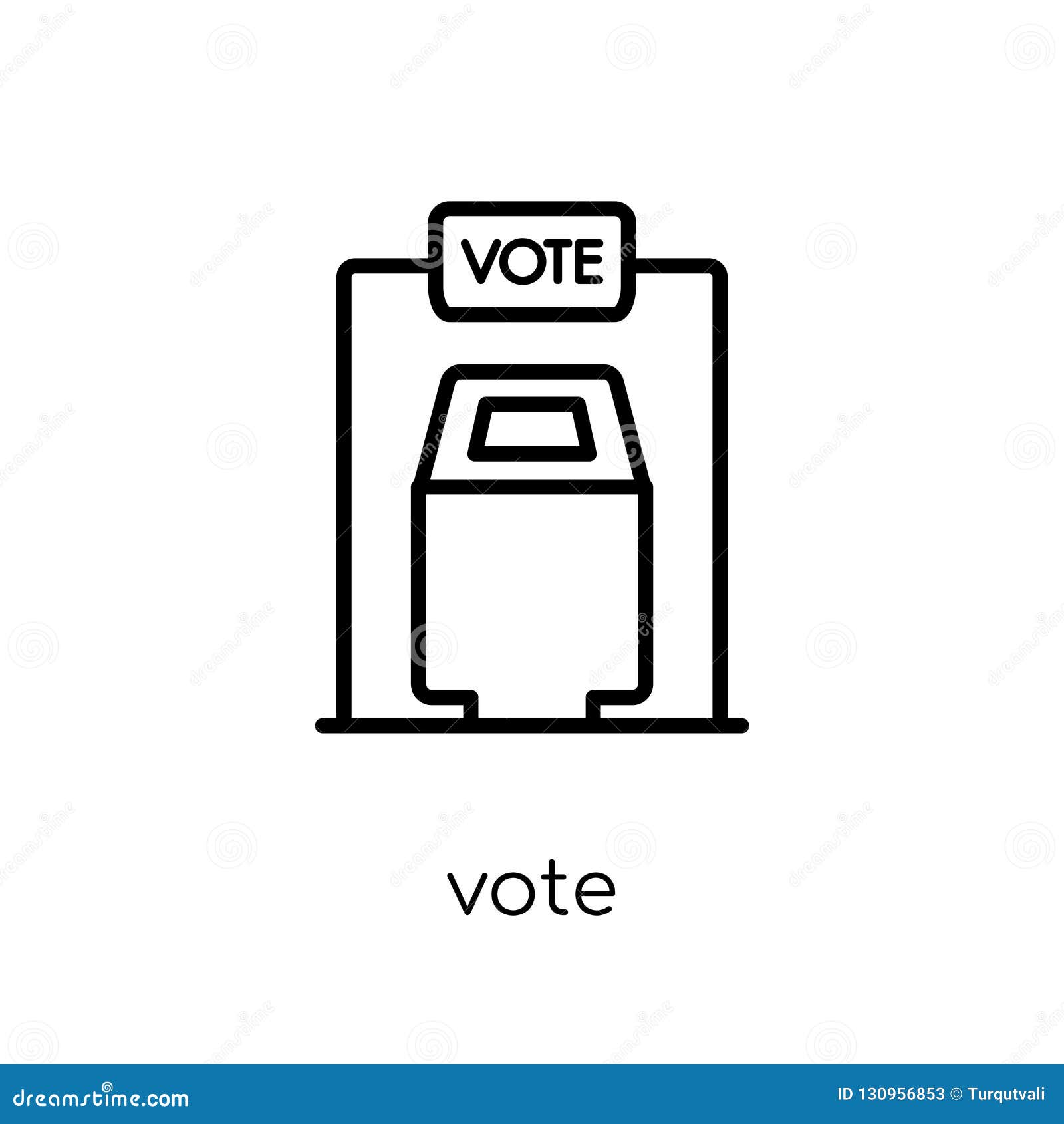 Vote icon from collection. stock vector. Illustration of check - 130956853