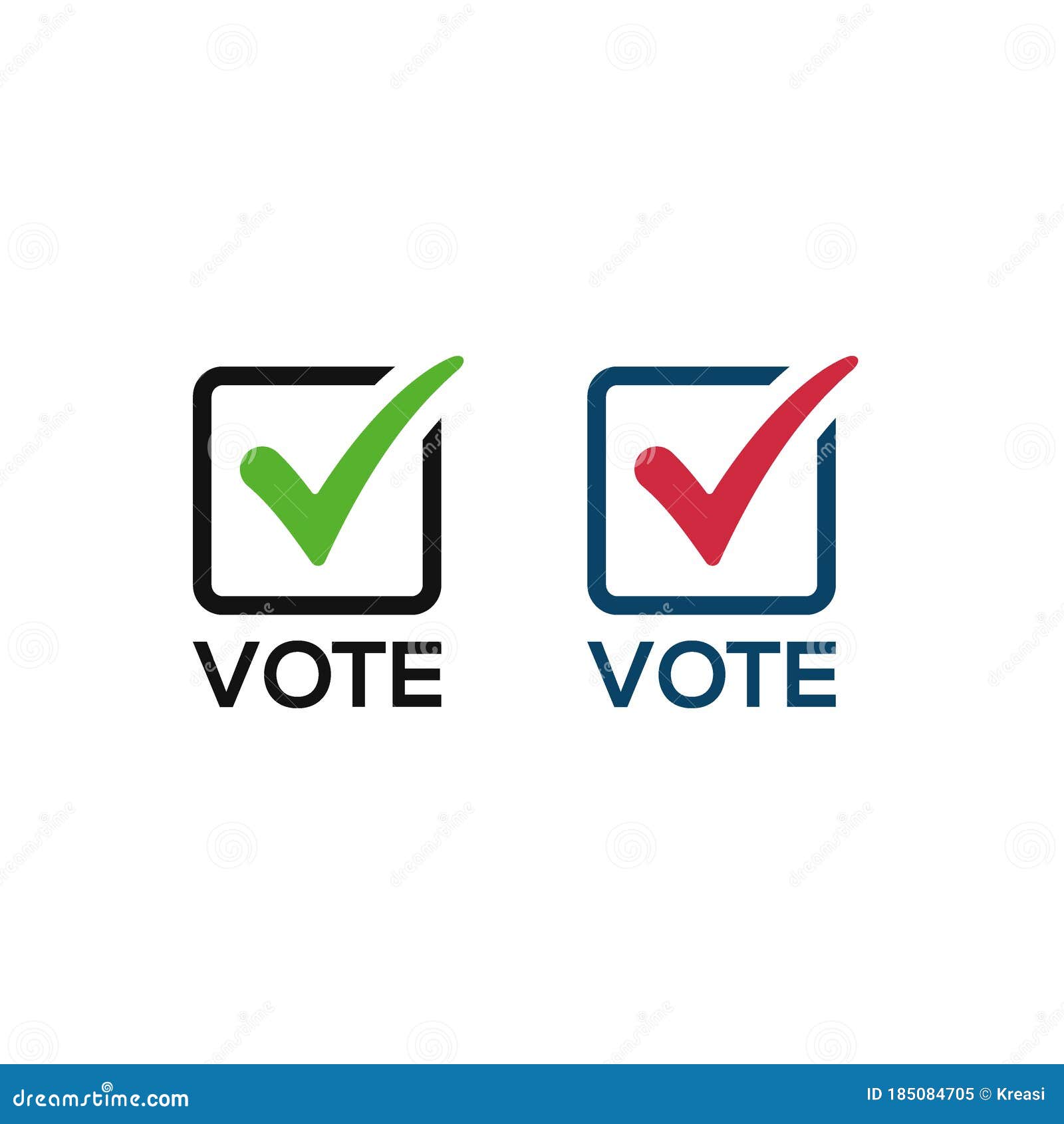 Vote Icon Vector in Different Color Stock Vector - Illustration of ...