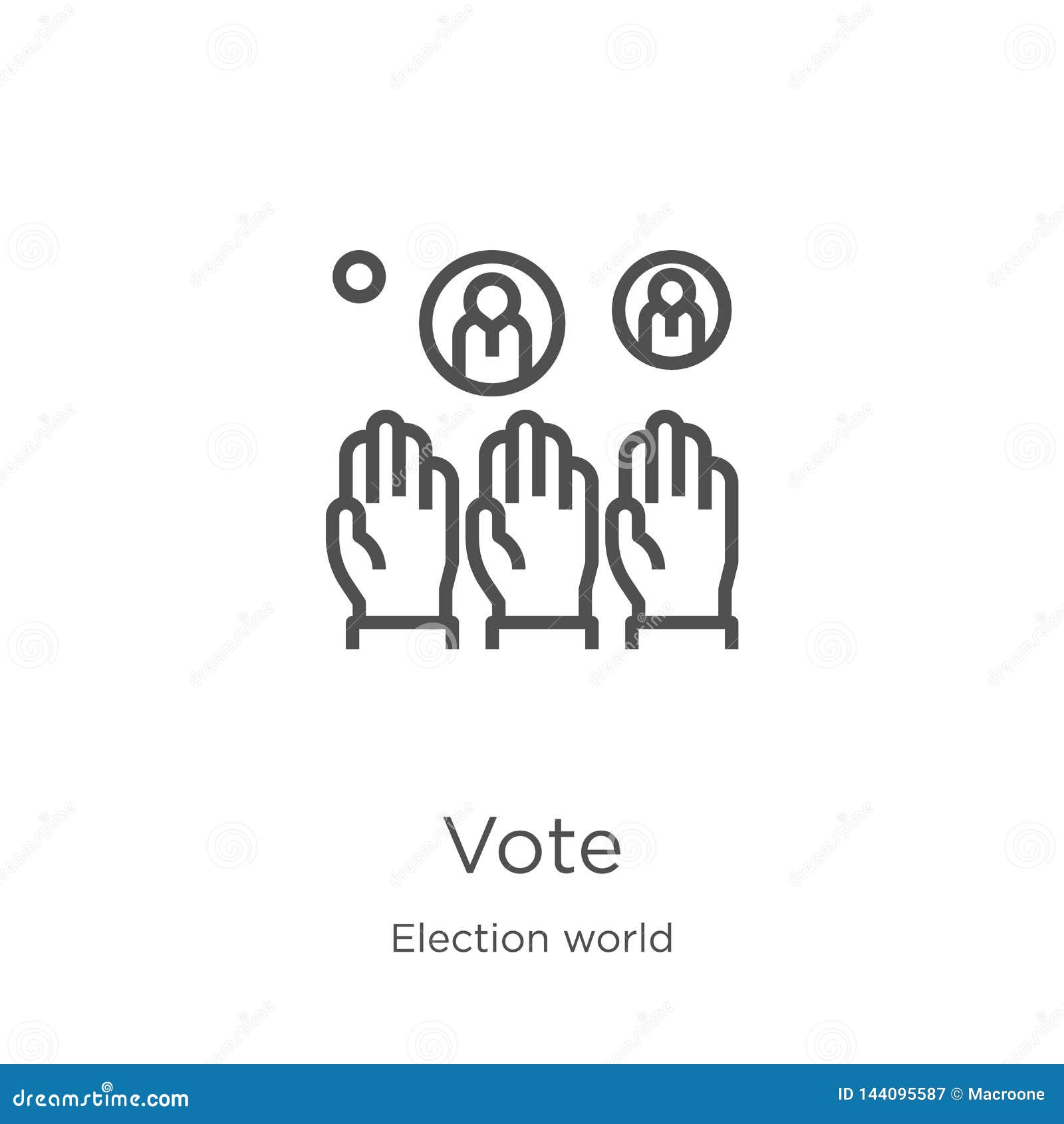 Vote Icon Vector from Election World Collection. Thin Line Vote Outline ...