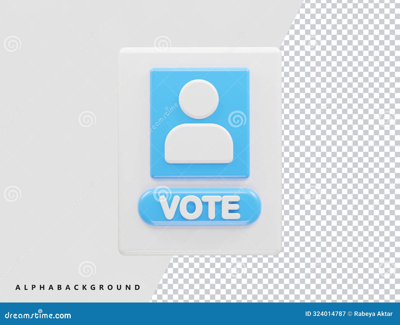 Vote Icon Vector Illustration Element 3d Rendering Transparent Eps ...