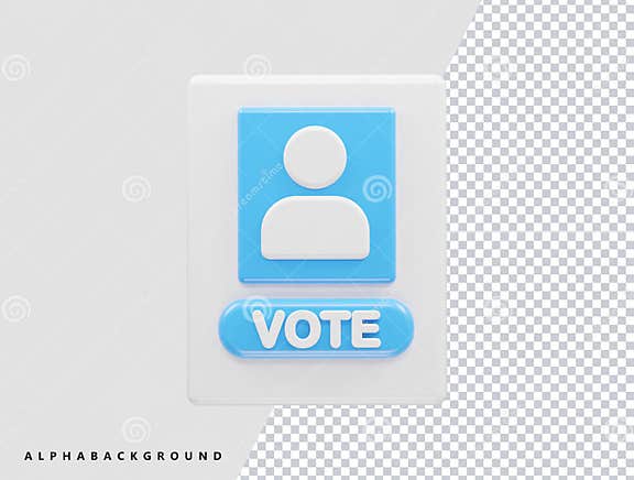 Vote Icon Vector Illustration Element 3d Rendering Transparent Eps ...