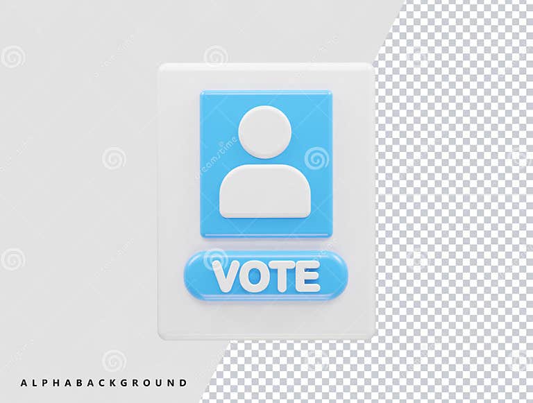 Vote Icon Vector Illustration Element 3d Rendering Transparent Eps ...