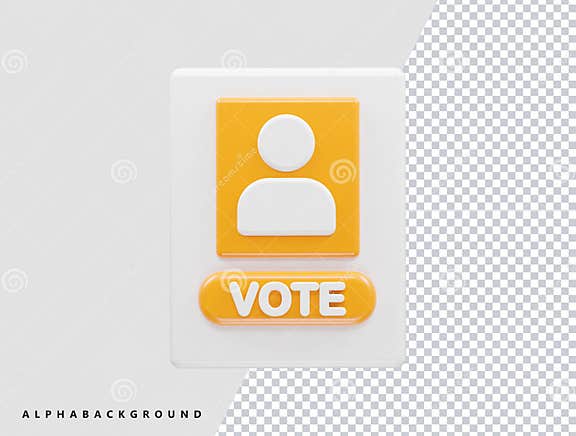 Vote Icon Vector Illustration Element 3d Rendering Transparent Eps ...