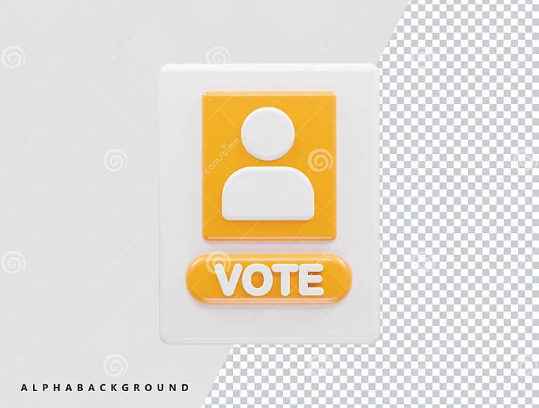 Vote Icon Vector Illustration Element 3d Rendering Transparent Eps ...