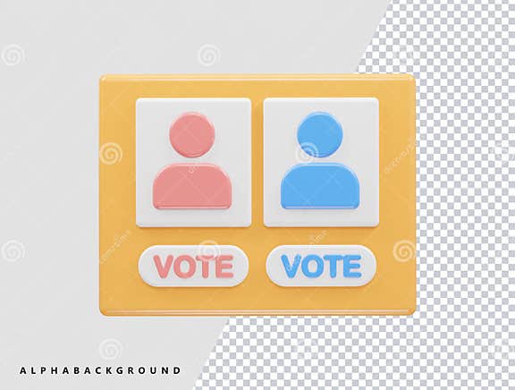 Vote Icon Vector Illustration Element 3d Rendering Transparent Eps ...