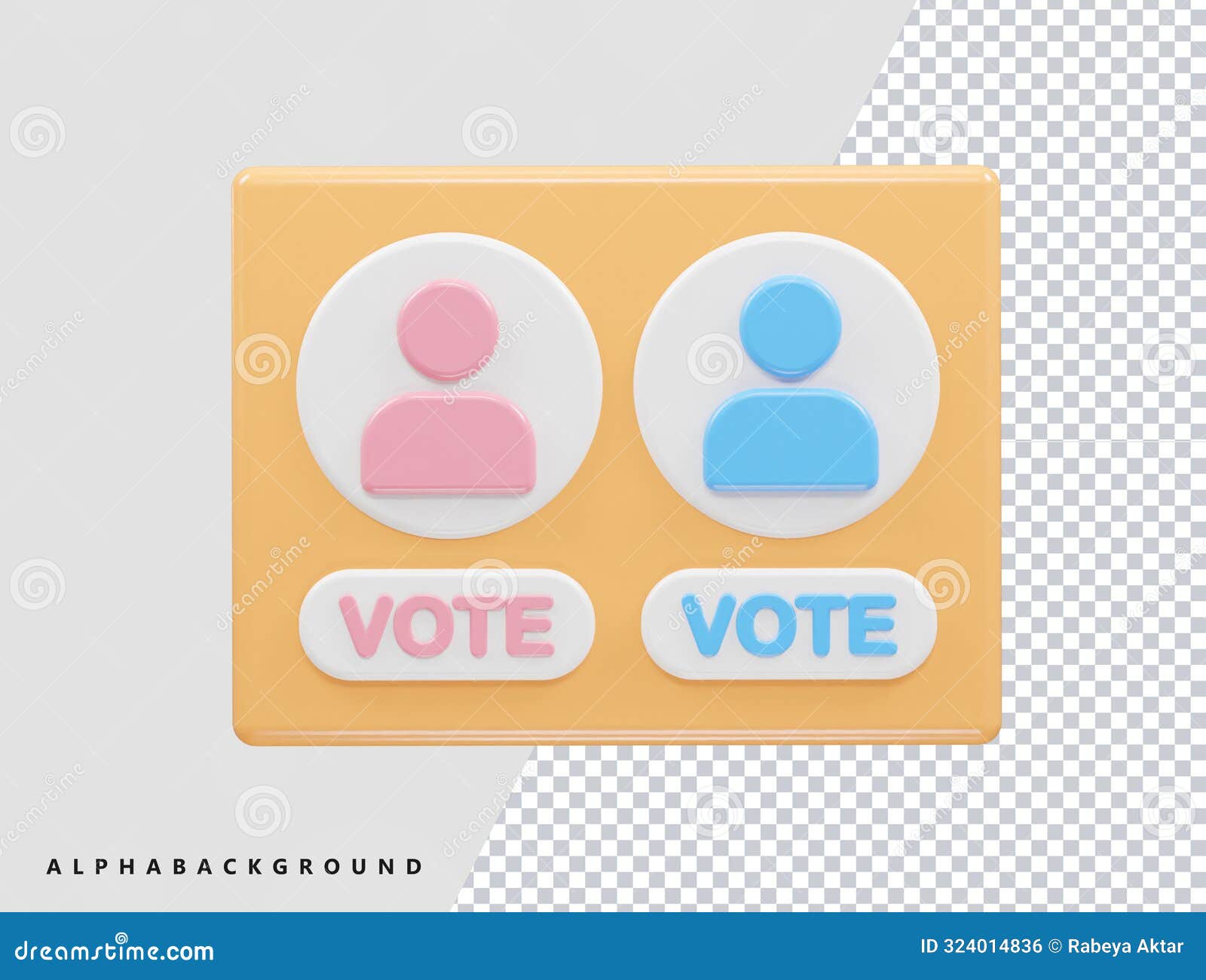 Vote Icon Vector Illustration Element 3d Rendering Transparent Eps ...