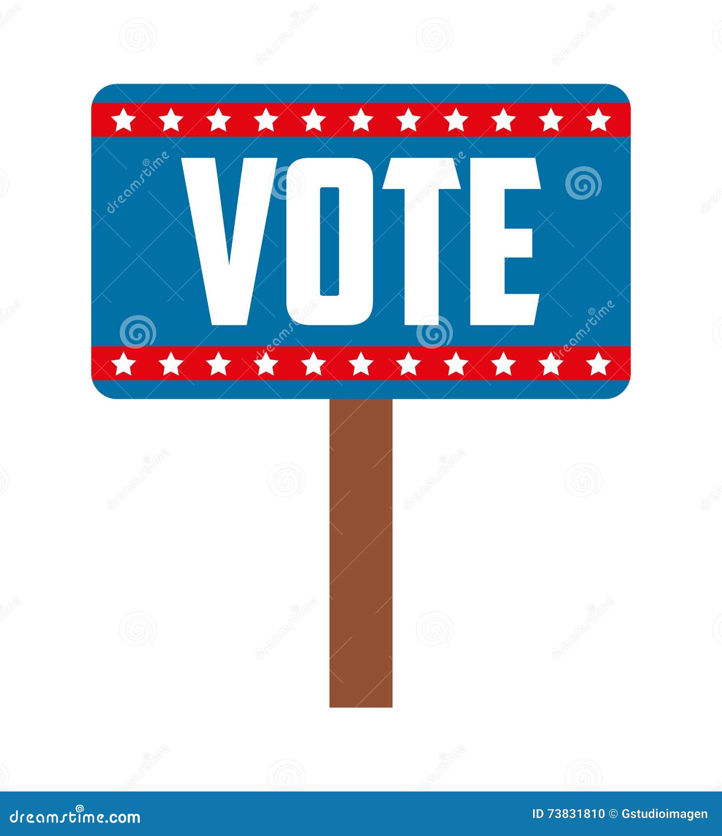 Vote Label Isolated Icon Design Stock Illustration - Illustration of ...