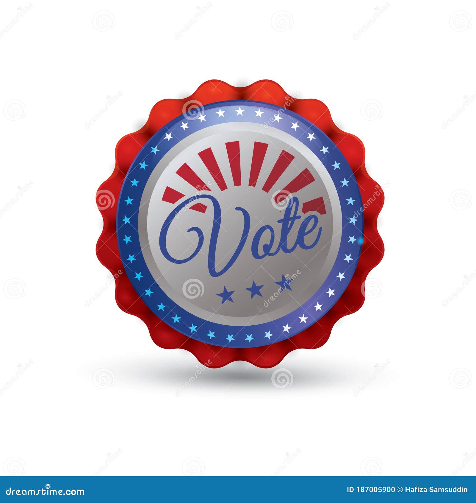 Vote Label. Vector Illustration Decorative Design Stock Vector ...