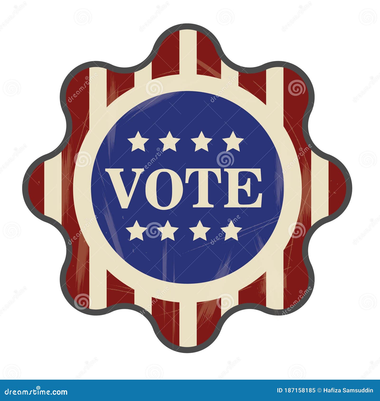Vote Label. Vector Illustration Decorative Design Stock Vector ...