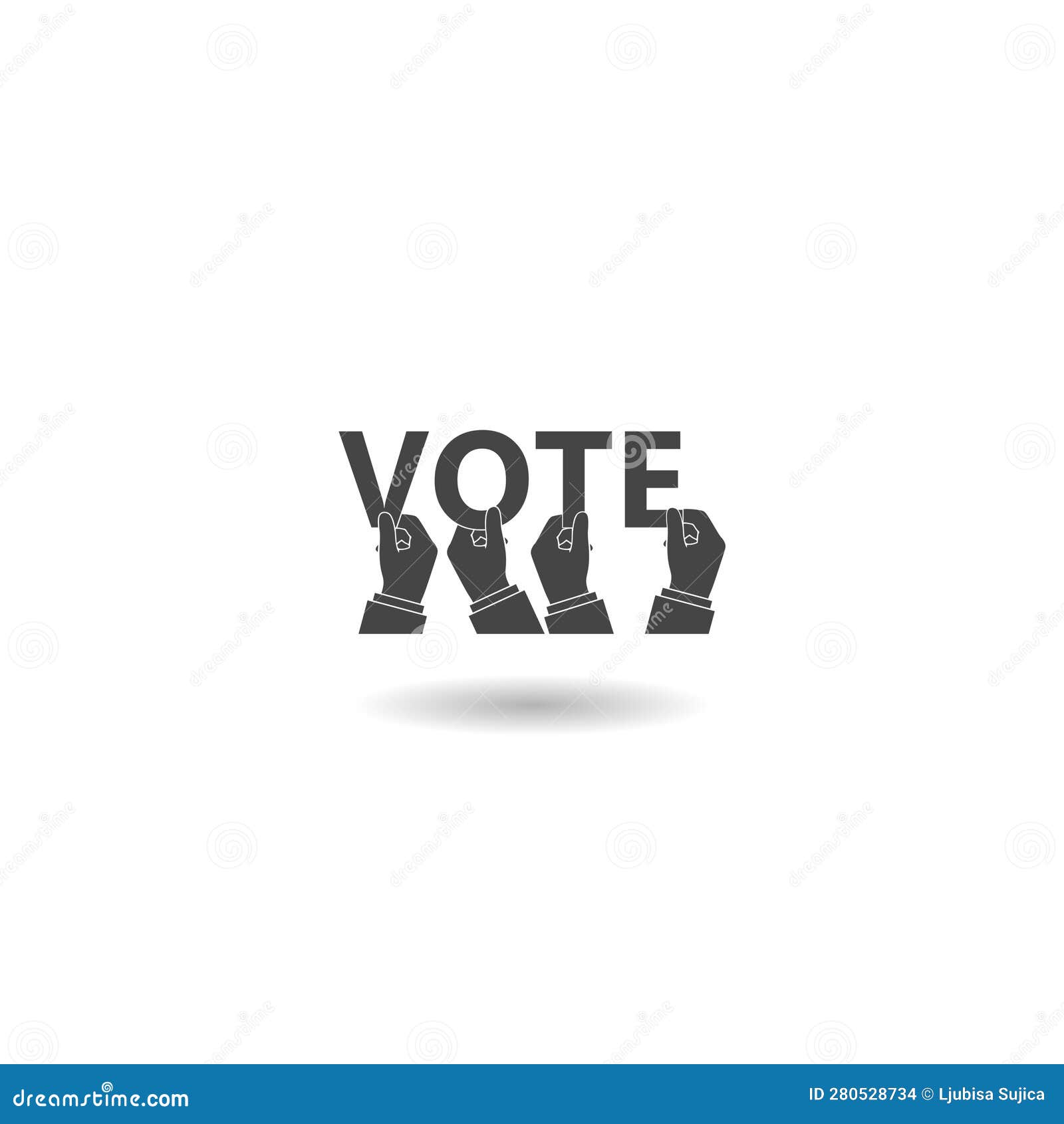 Vote Logo. US American Presidential Election 2020. Vote Word With ...