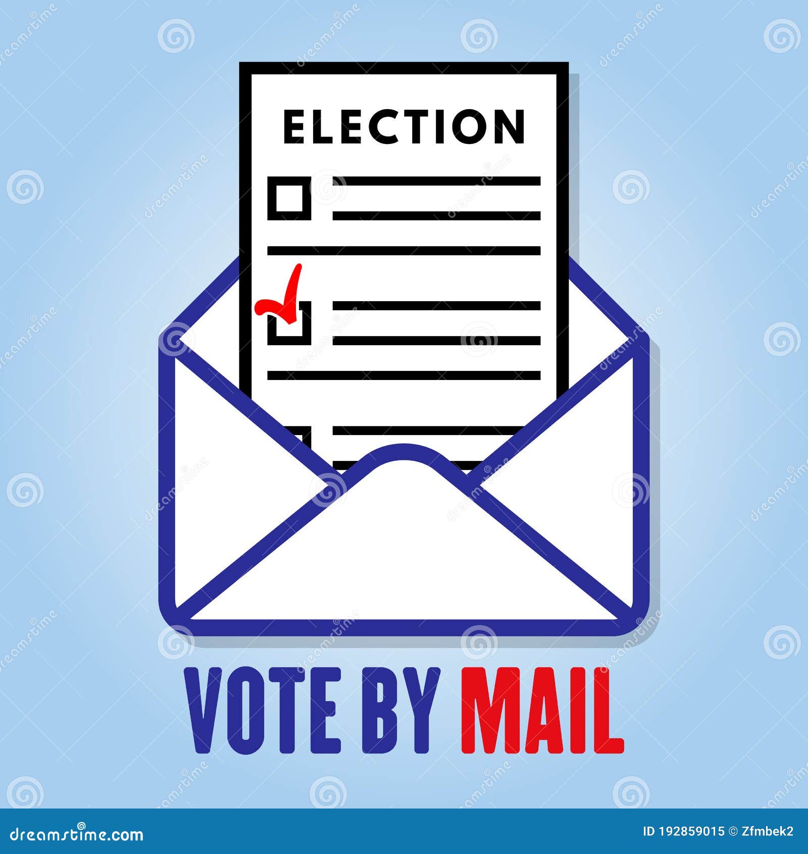 Vote by Mail Icon or Sign. Vector Illustration Stock Vector ...
