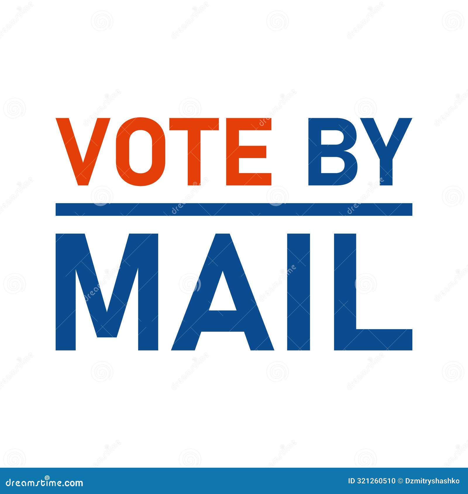 Vote by mail sign stock vector. Illustration of graphic - 321260510