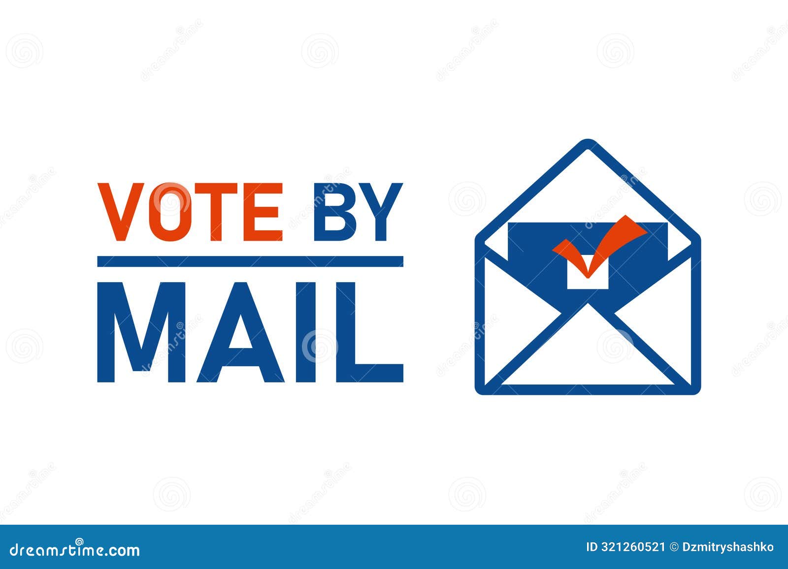 Vote by mail sign stock vector. Illustration of graphic - 321260521