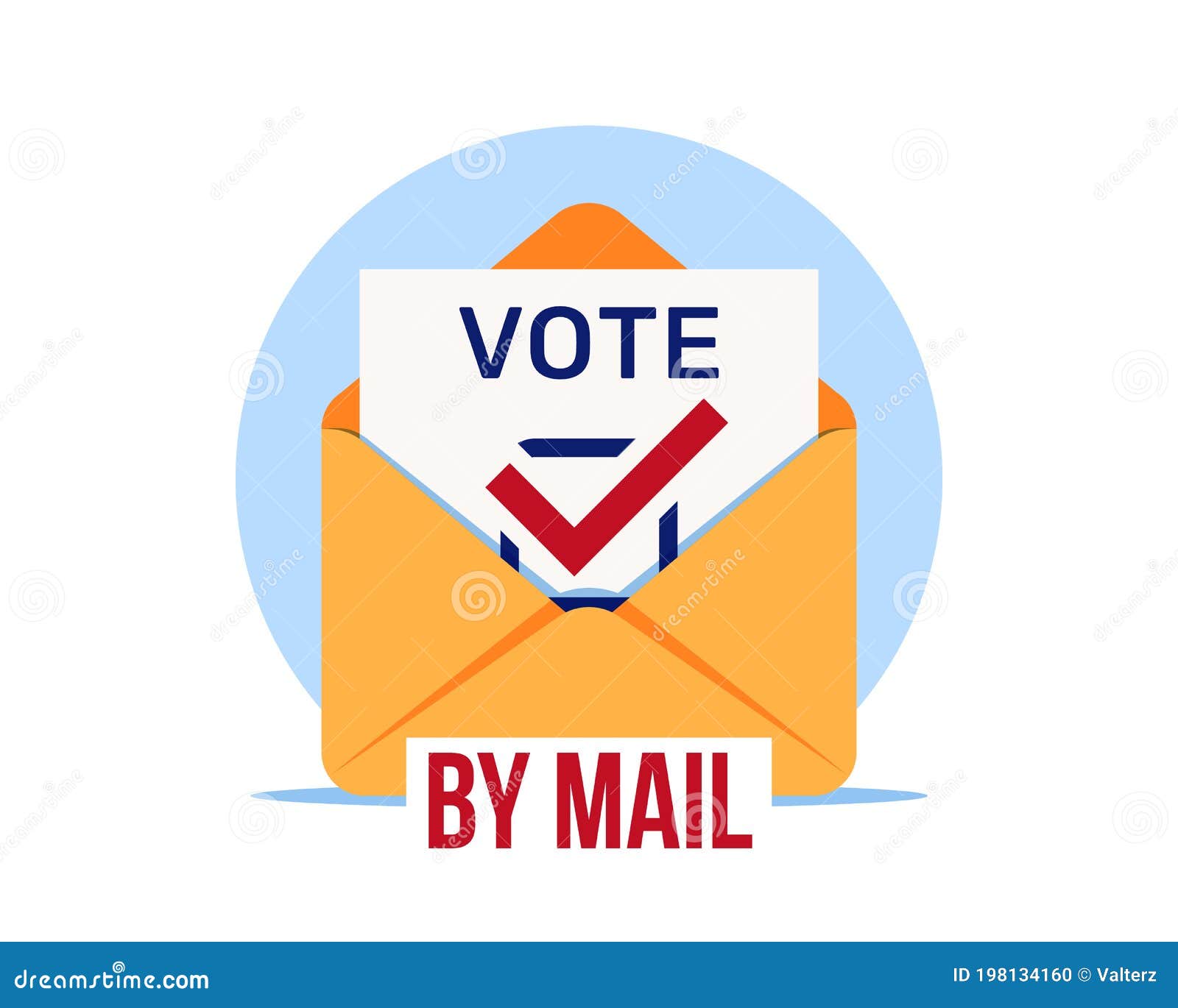 Vote by Mail, Vector Icon. Distant Voting Stock Vector - Illustration ...