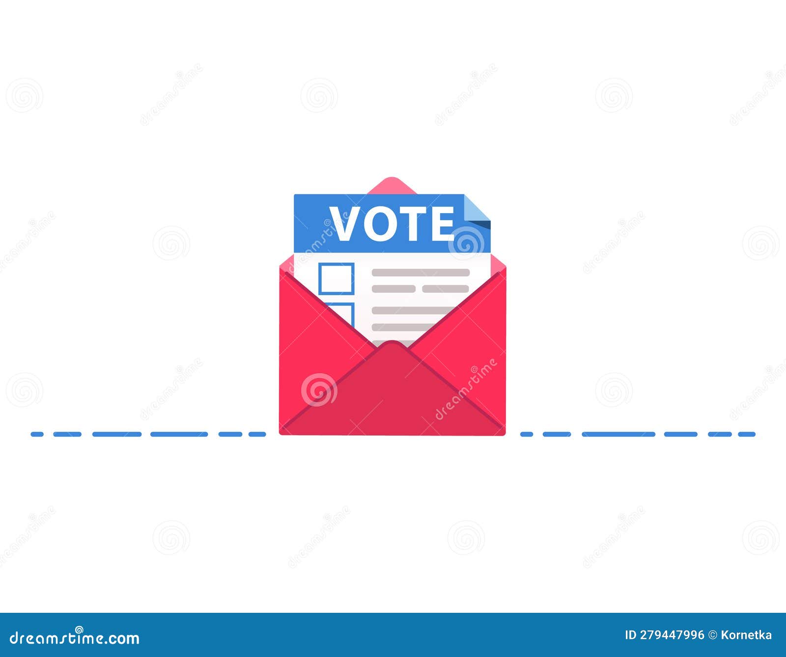 Vote by Mail. Voting Banner Vector Design Stock Vector - Illustration ...