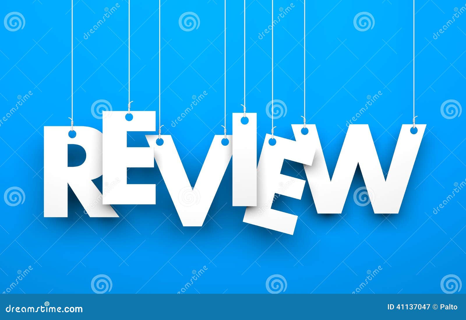 Review. Text on the string stock illustration. Illustration of ...