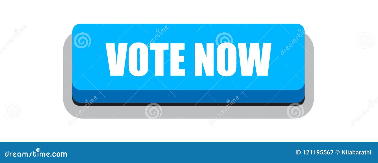 Vote now button blue stock illustration. Illustration of click - 121195567