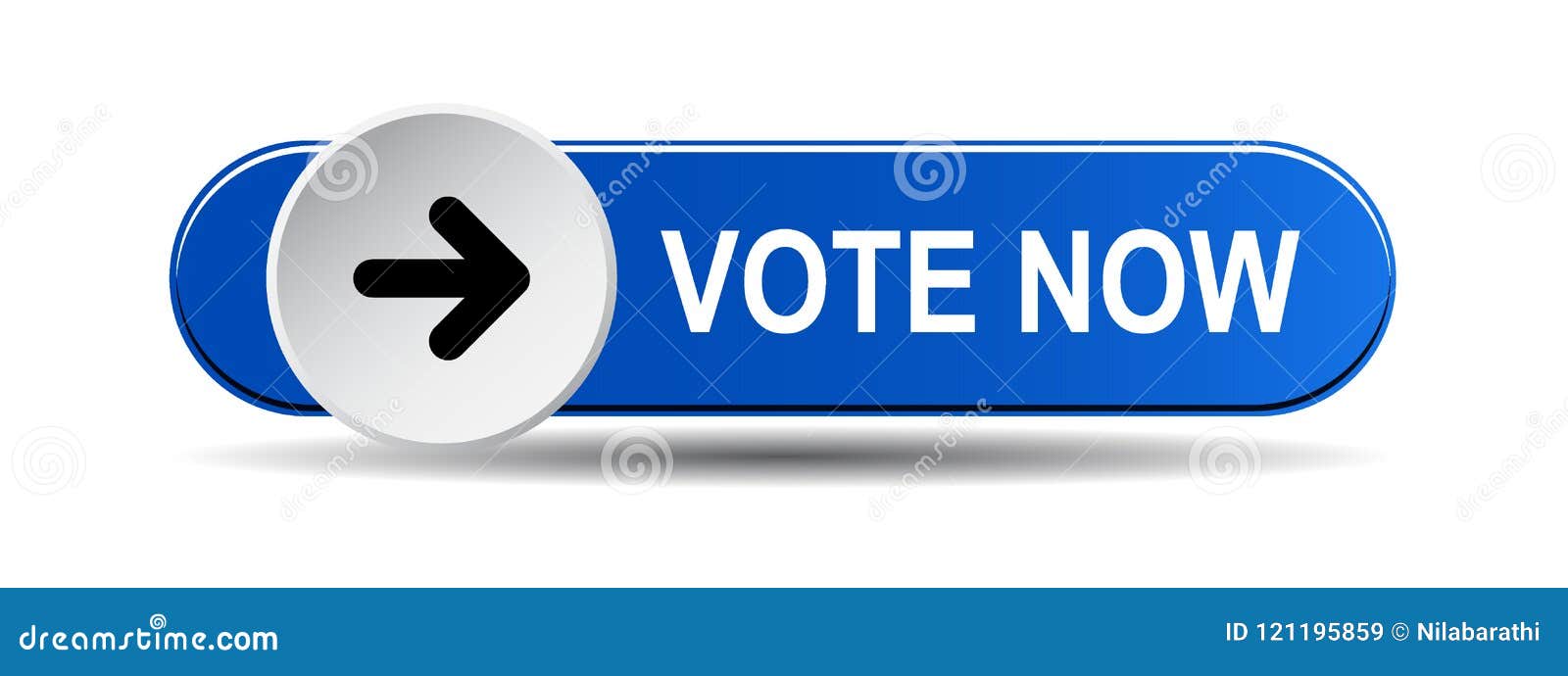 Vote now button blue stock illustration. Illustration of blue - 121195859