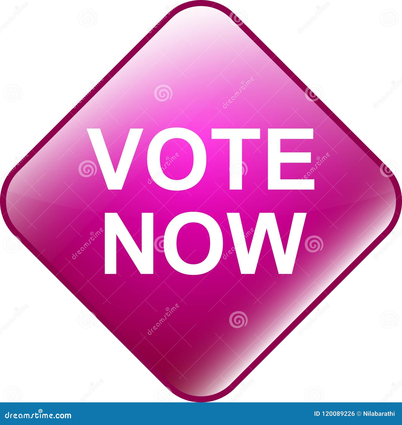 Vote now button icon stock illustration. Illustration of clip - 120089226
