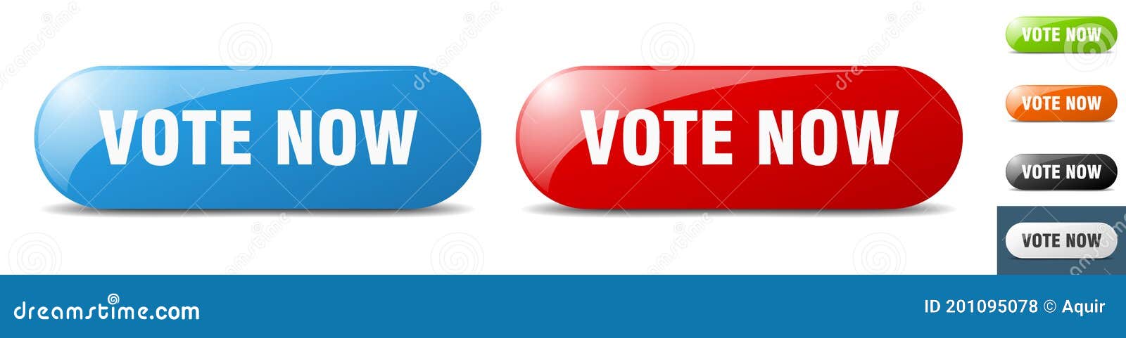 Vote Now Button. Key. Sign. Push Button Set Stock Vector - Illustration ...