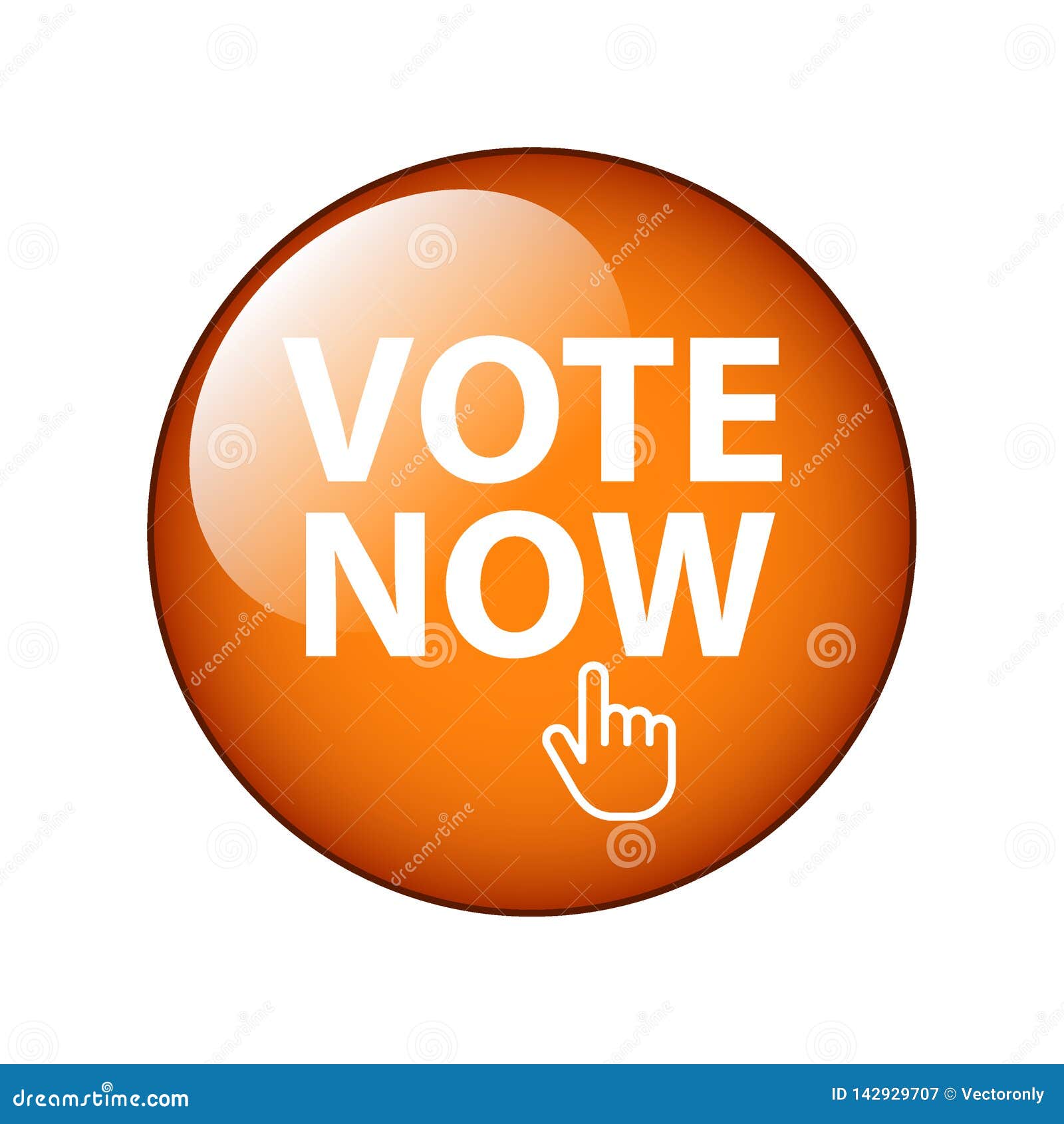 Vote now button stock illustration. Illustration of insignia - 142929707