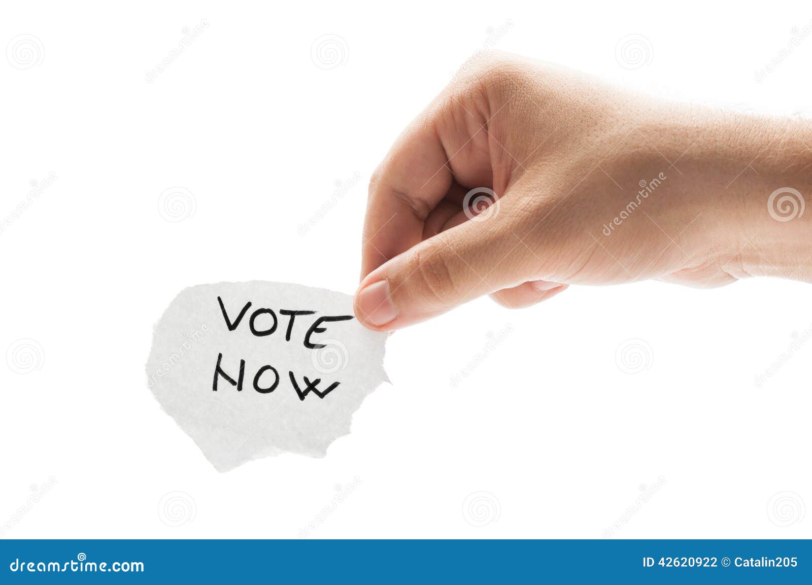 Vote Now stock photo. Image of holding, democratic, note - 42620922