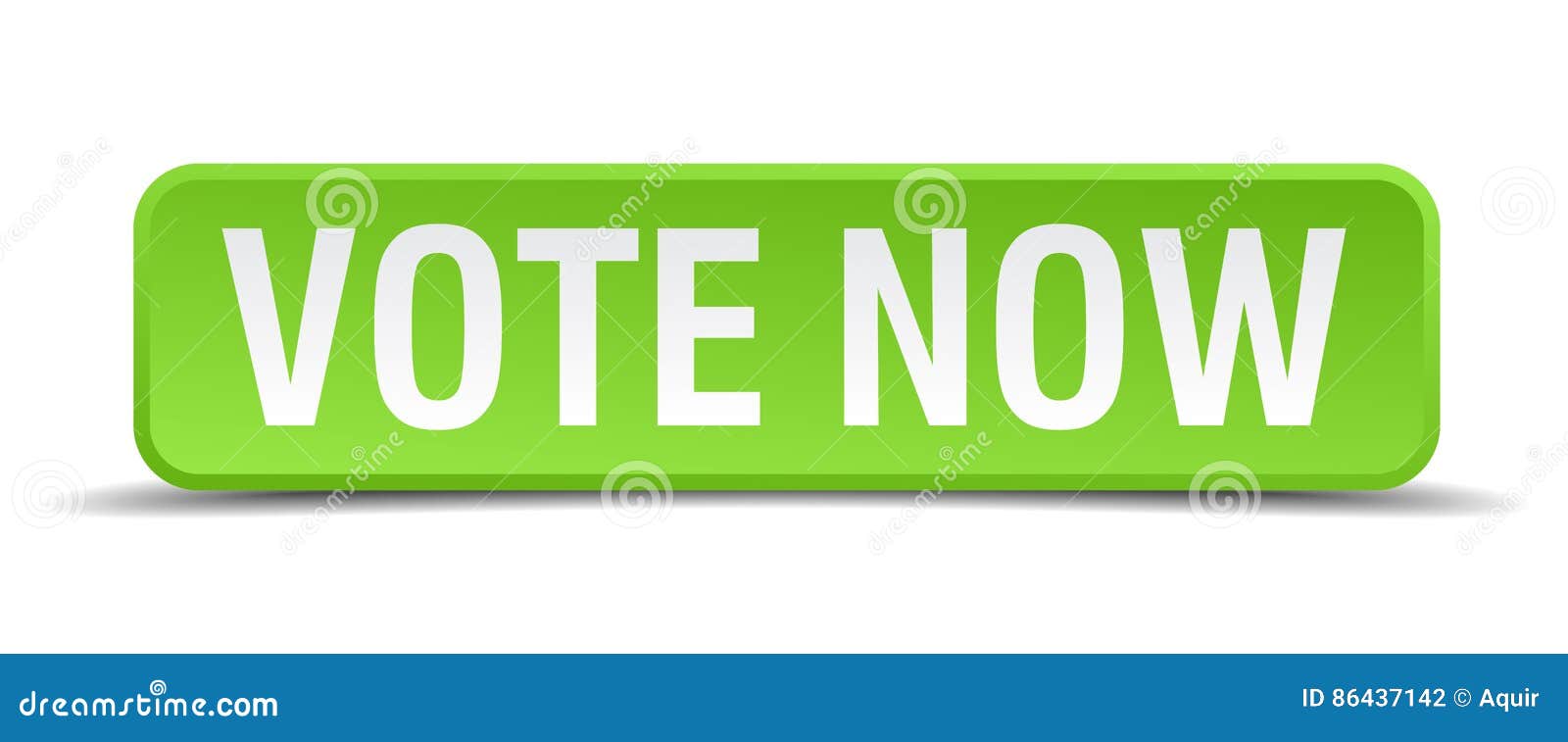 Vote Now Green Square Isolated Button Stock Vector - Illustration of ...