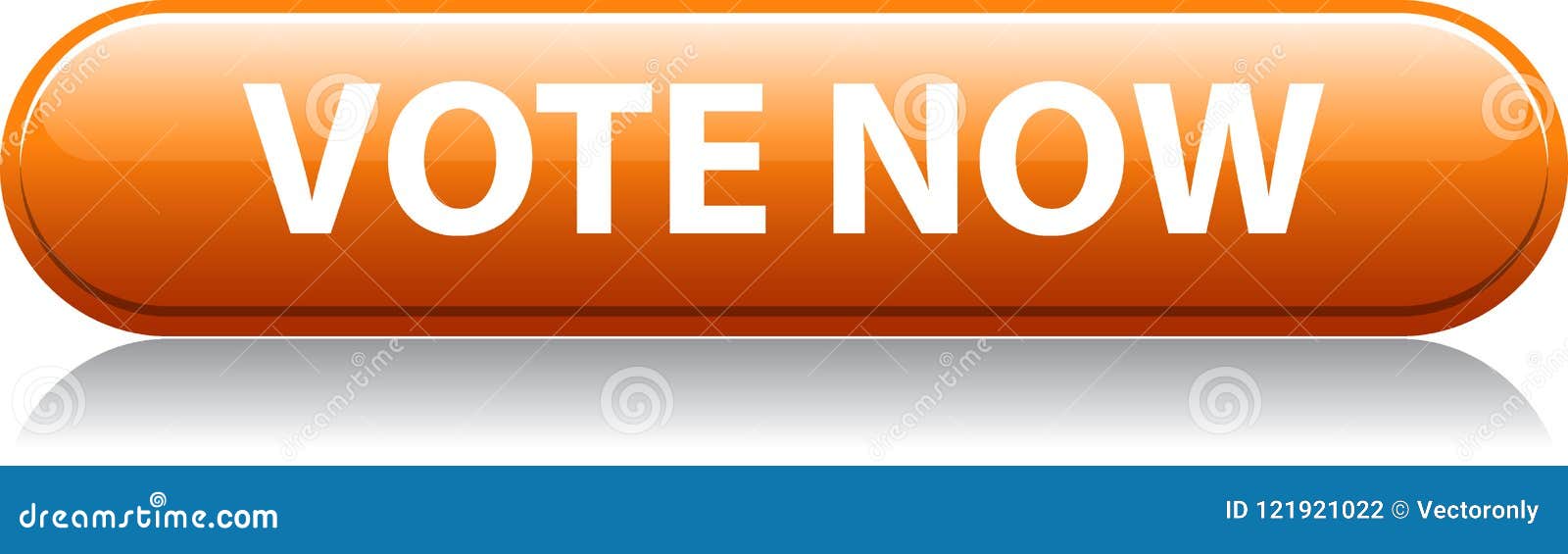 Vote now orange button stock vector. Illustration of option - 121921022