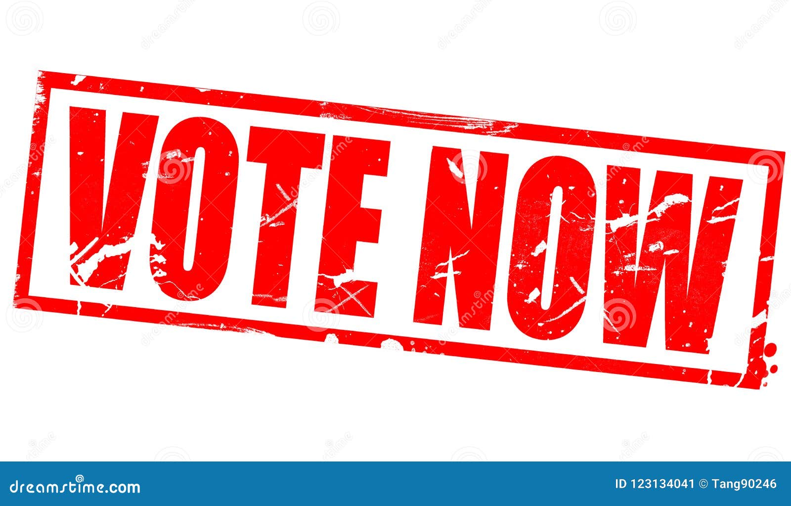 Vote now in red frame stock illustration. Illustration of rendering ...