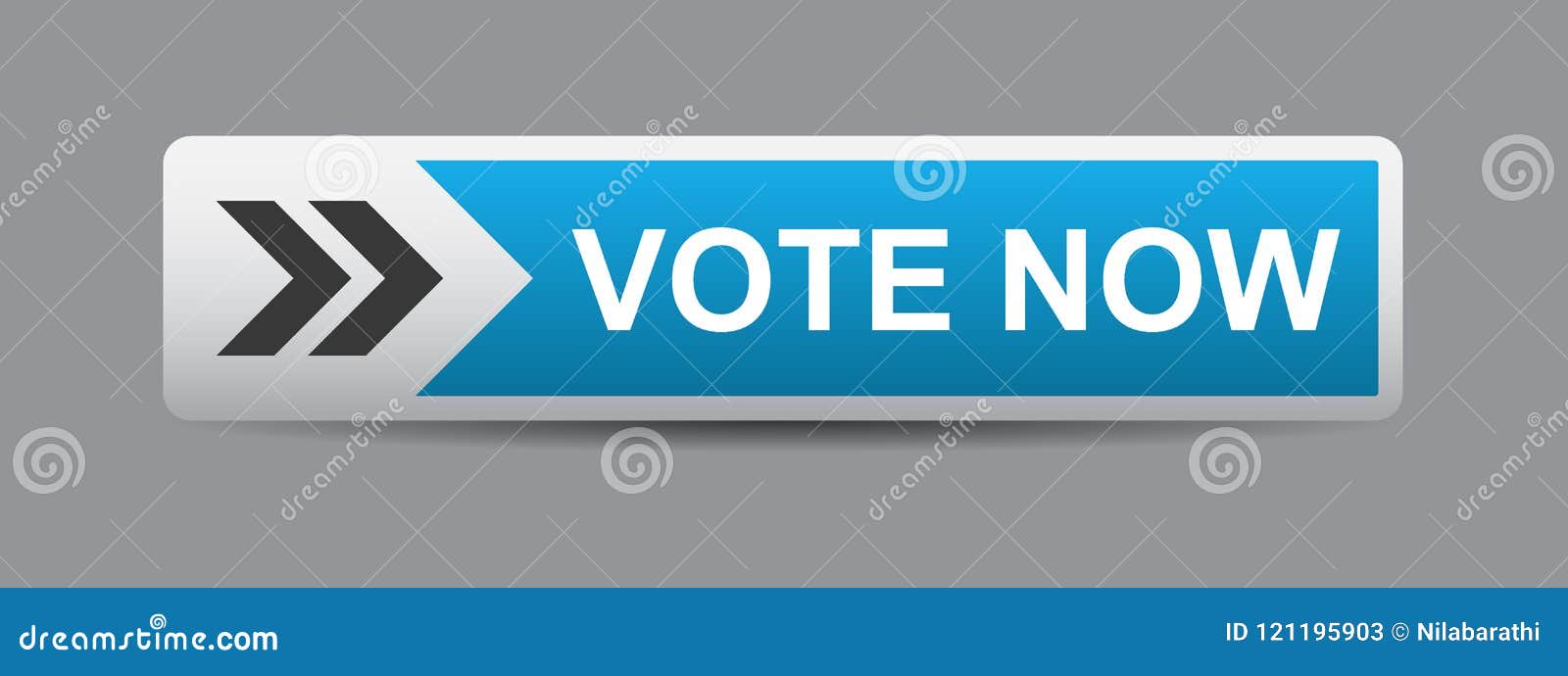 Vote now button blue stock illustration. Illustration of click - 121195903