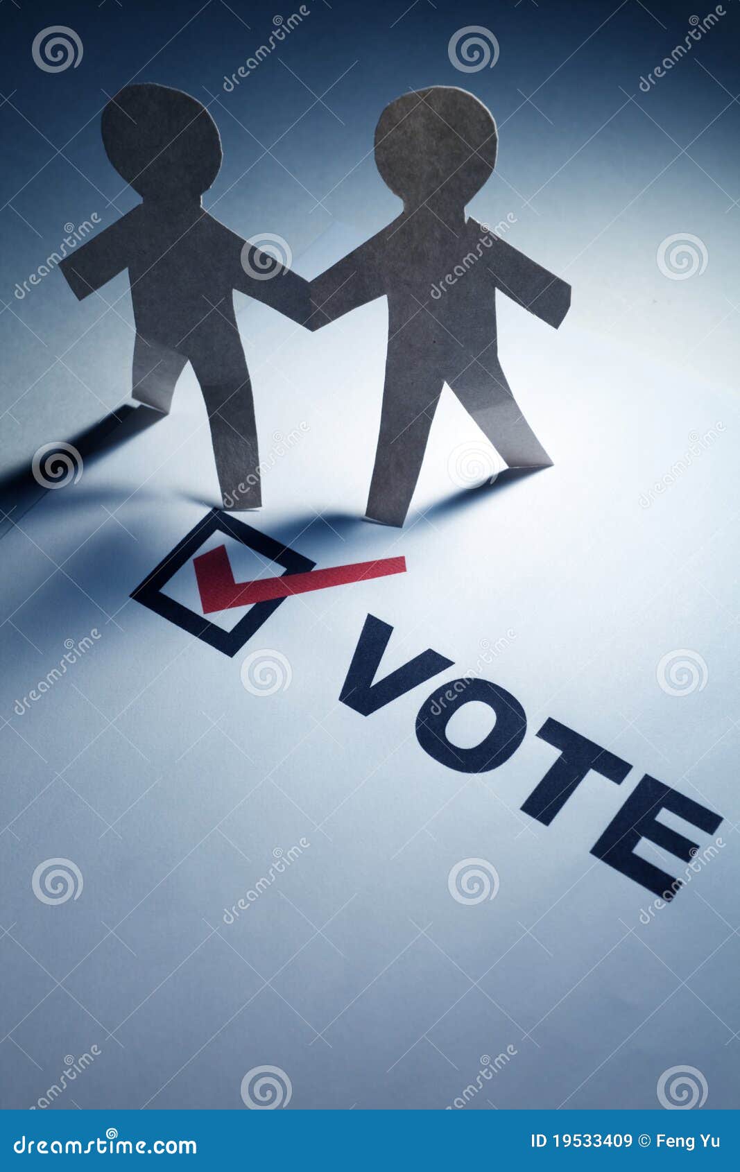 Vote and Paper Chain Men stock image. Image of voter - 19533409
