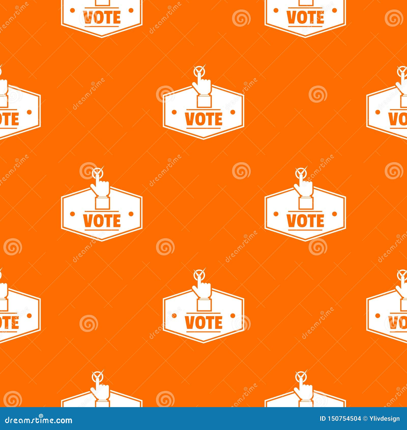 Vote pattern vector orange stock vector. Illustration of candidate ...