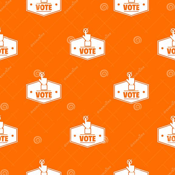 Vote pattern vector orange stock vector. Illustration of candidate ...