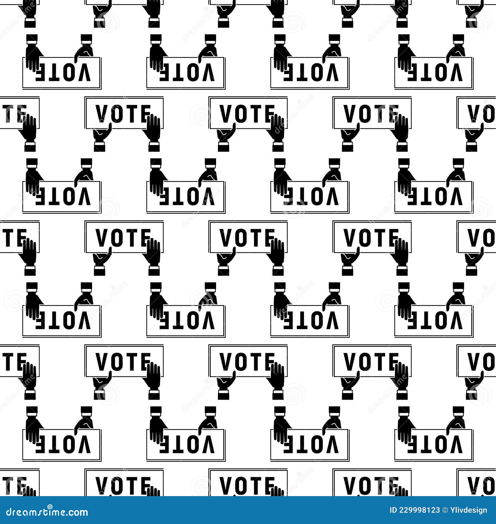 Vote Poster Pattern Seamless Vector Stock Vector - Illustration of ...