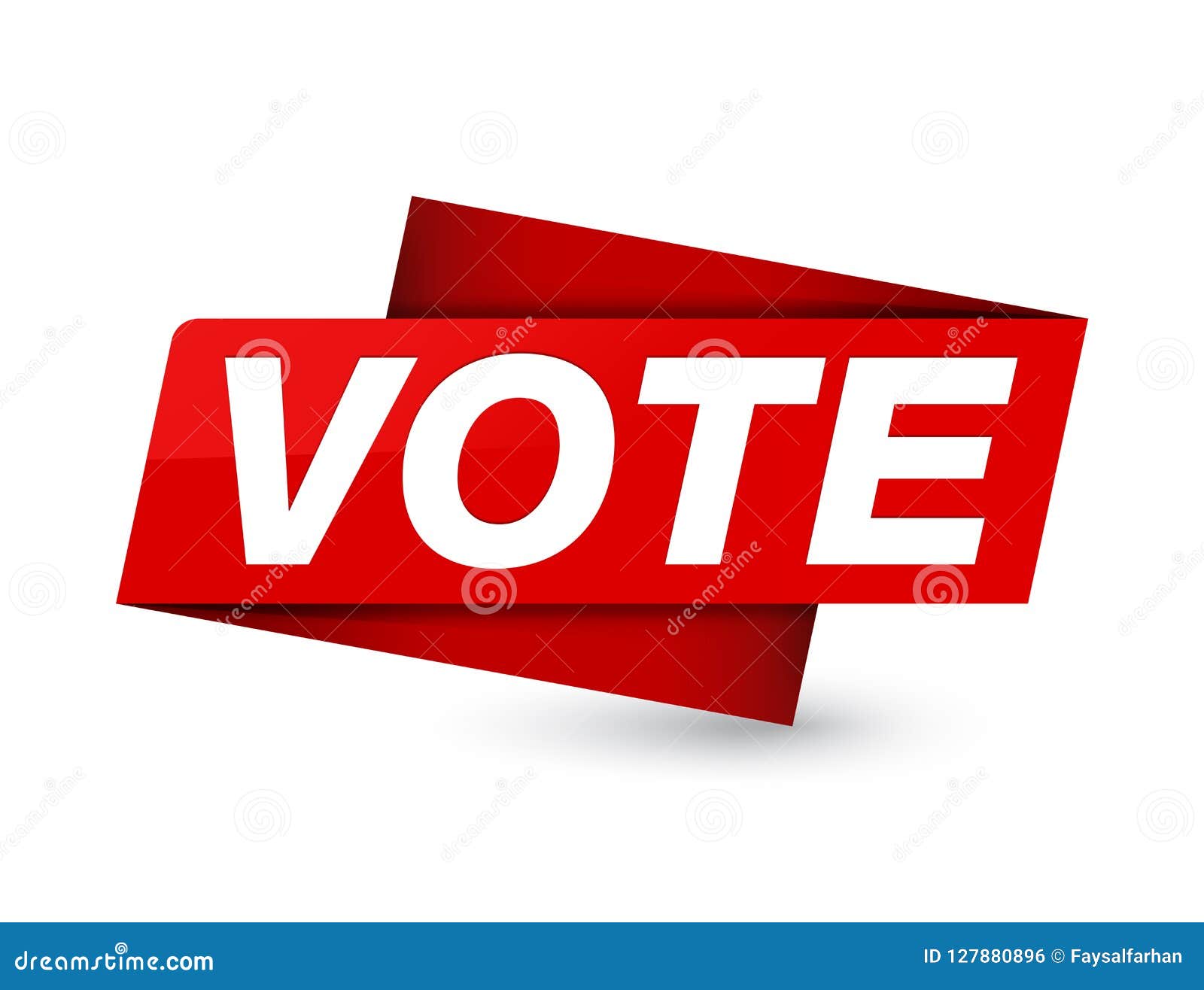 Vote premium red tag sign stock illustration. Illustration of sign ...