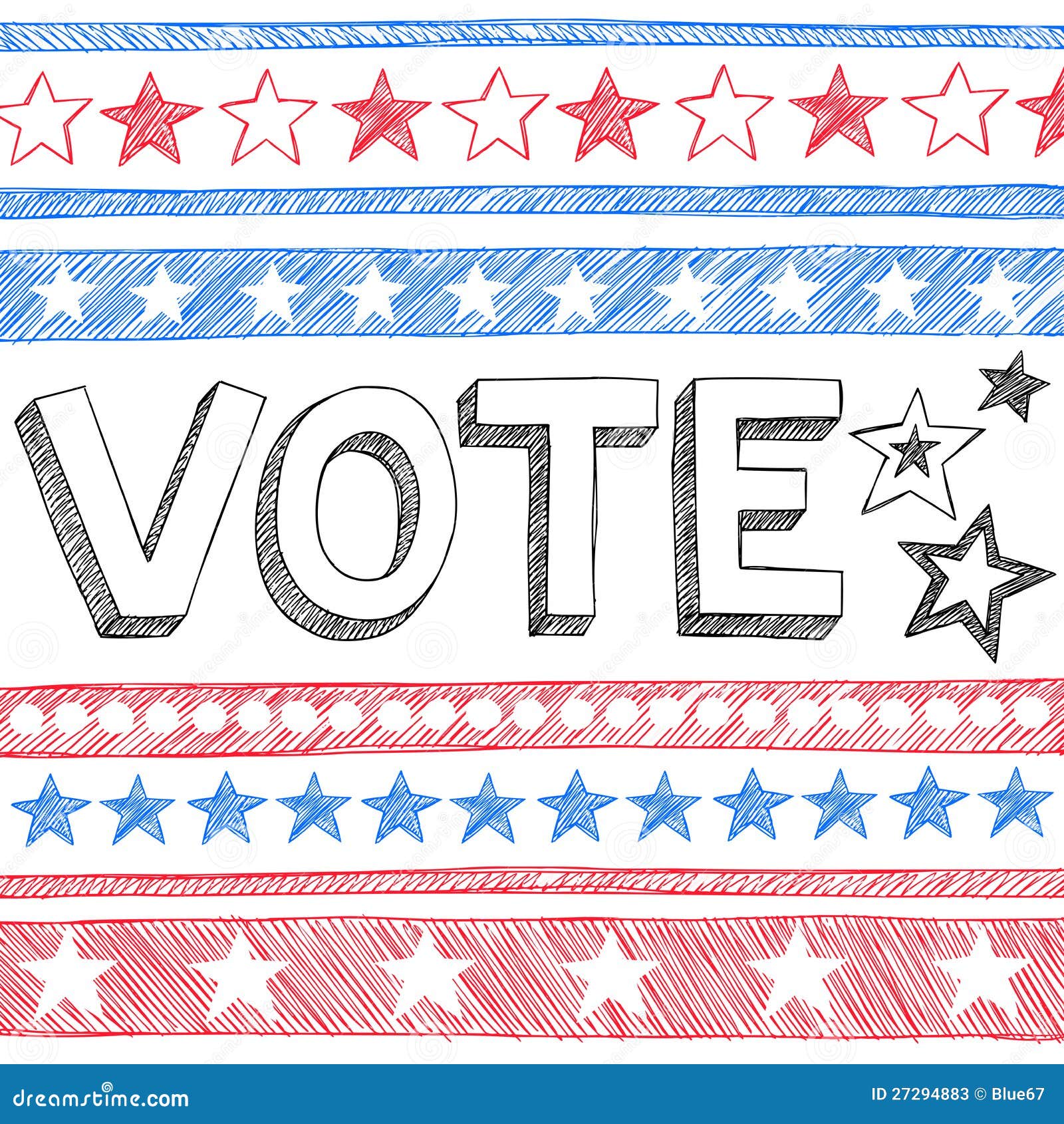 Vote President Election Sketchy Doodles Vector Stock Vector ...