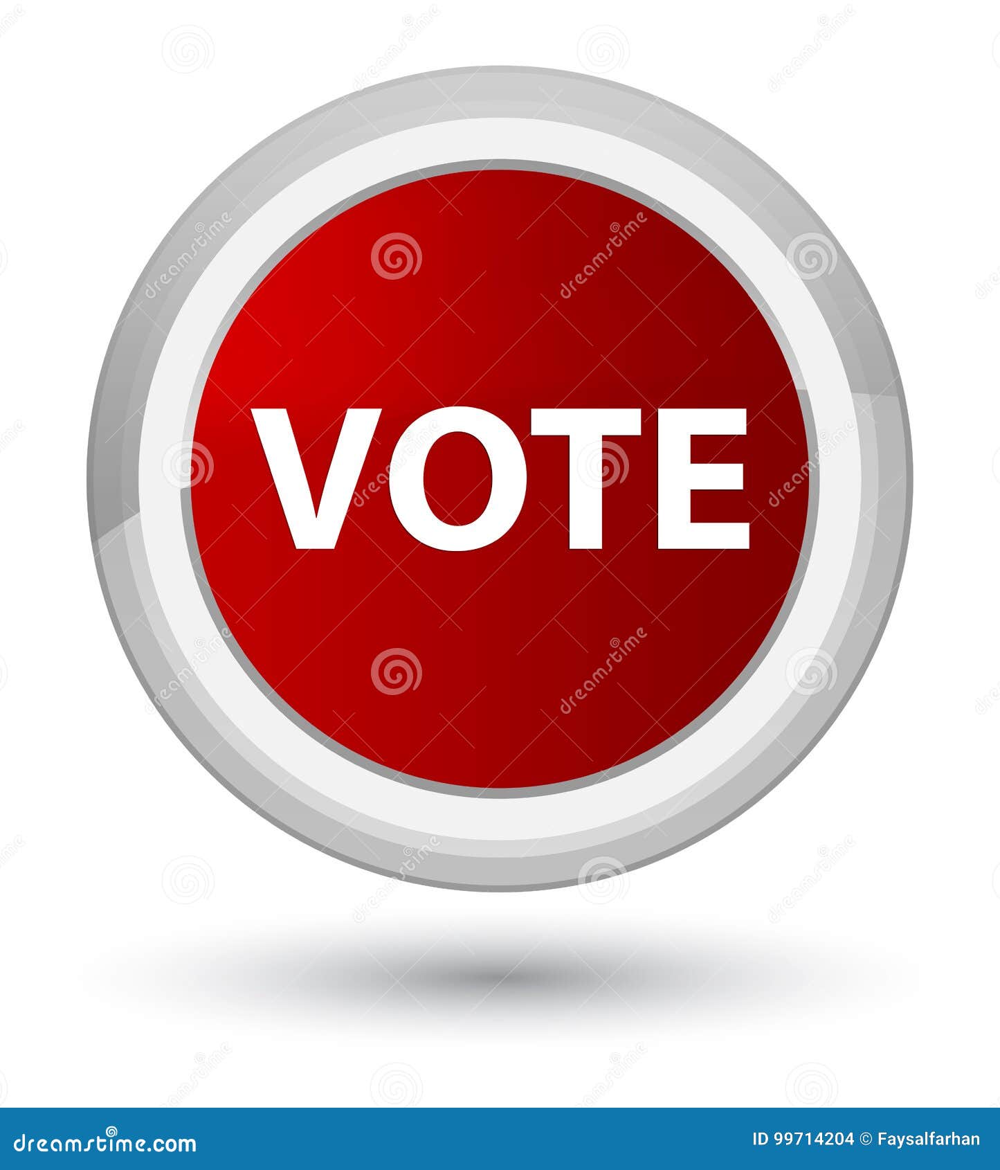 Vote Prime Red Round Button Stock Illustration - Illustration of vote ...